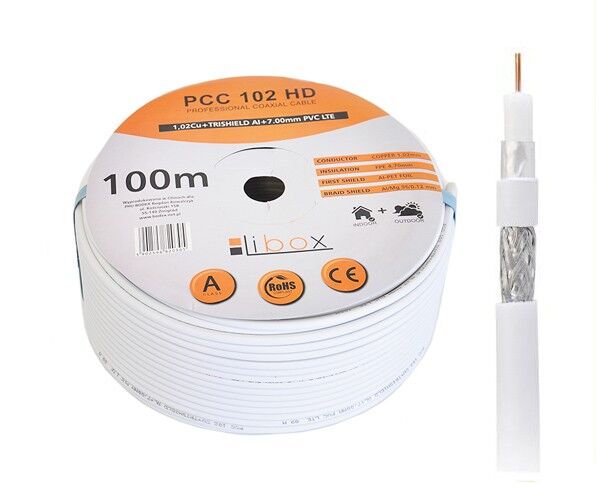 Kabel koncentryczny 100 m rolka 100 trishield PCC102 - Bricomarche.pl