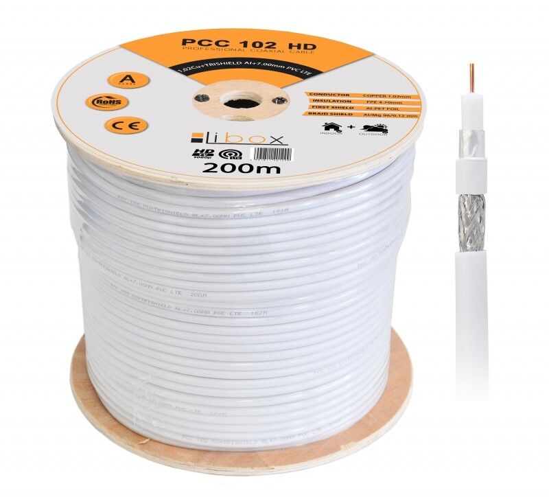 Kabel koncentryczny 200 m rolka PCC102 trishield libox - Bricomarche.pl