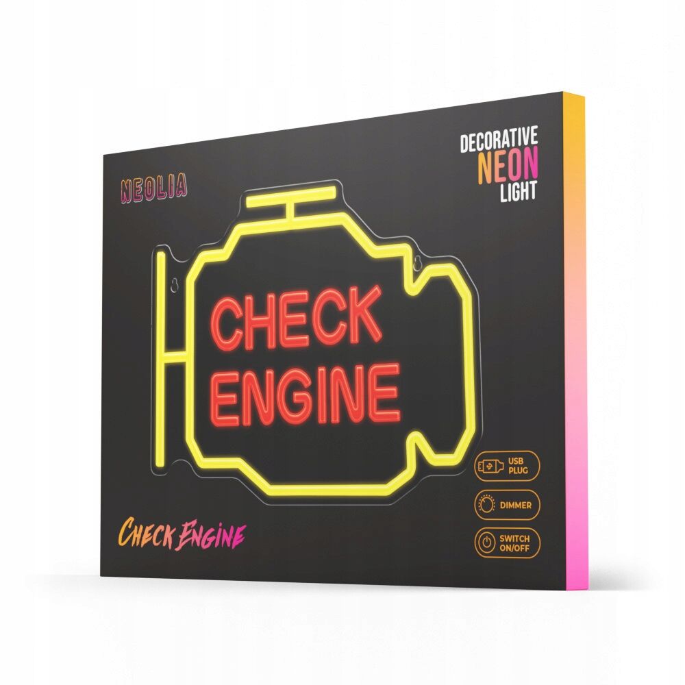 Neon plexi LED check engine żółto-czerwony NNE21 neolia - Bricomarche.pl