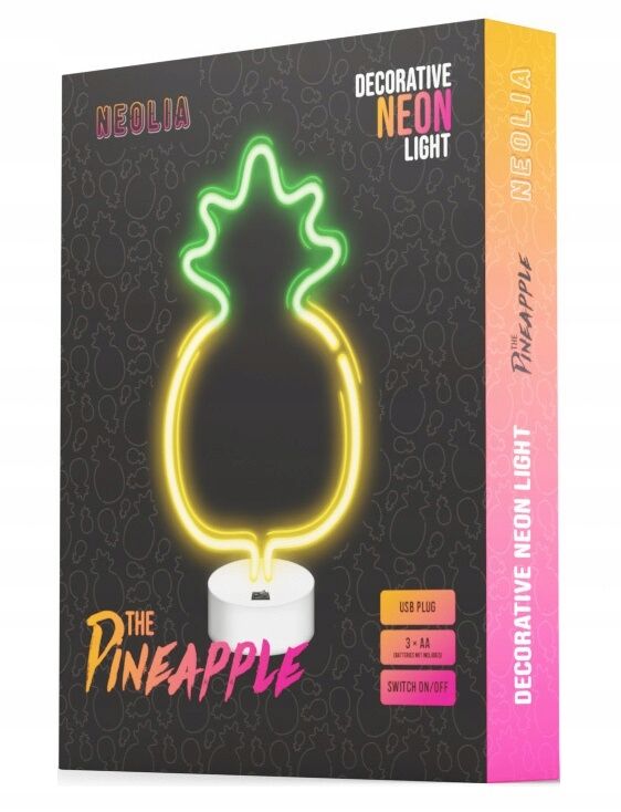 Neon na podstawce LED ananas żółto-zielony NNE05 neolia - Bricomarche.pl