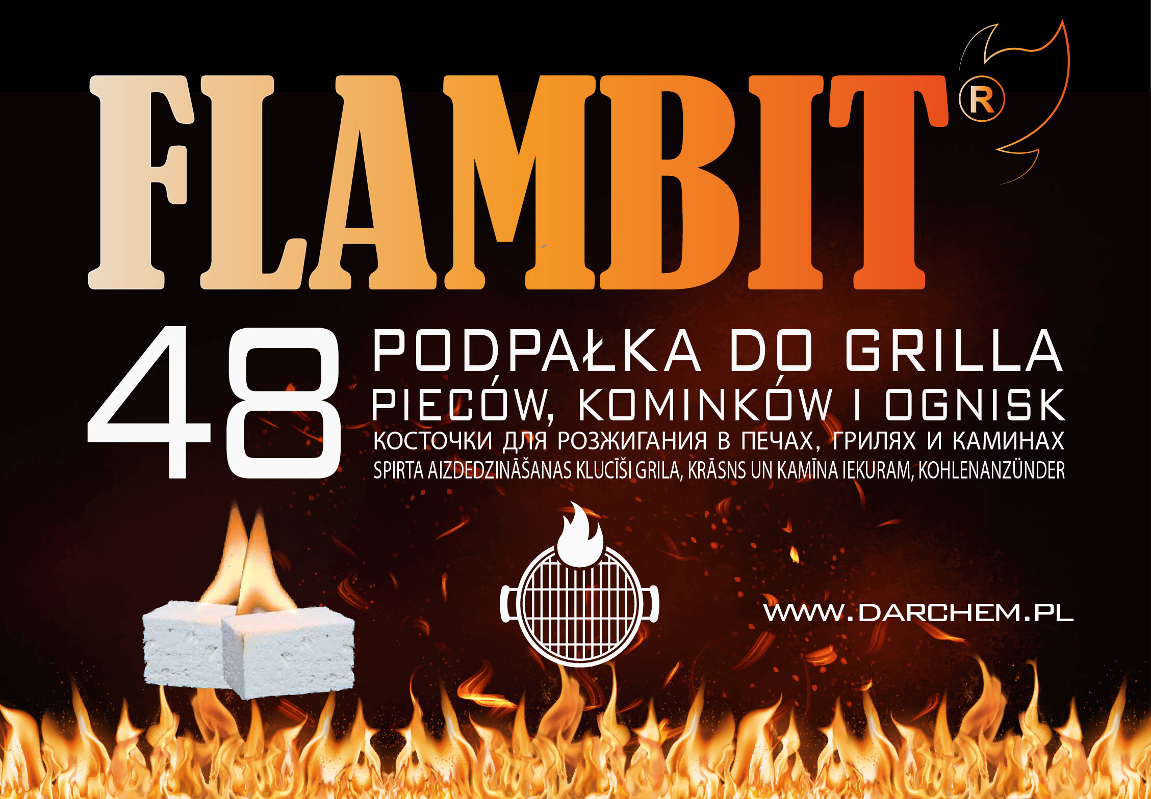 Podpałka biała 48 kostek FLAMBIT - Bricomarche.pl