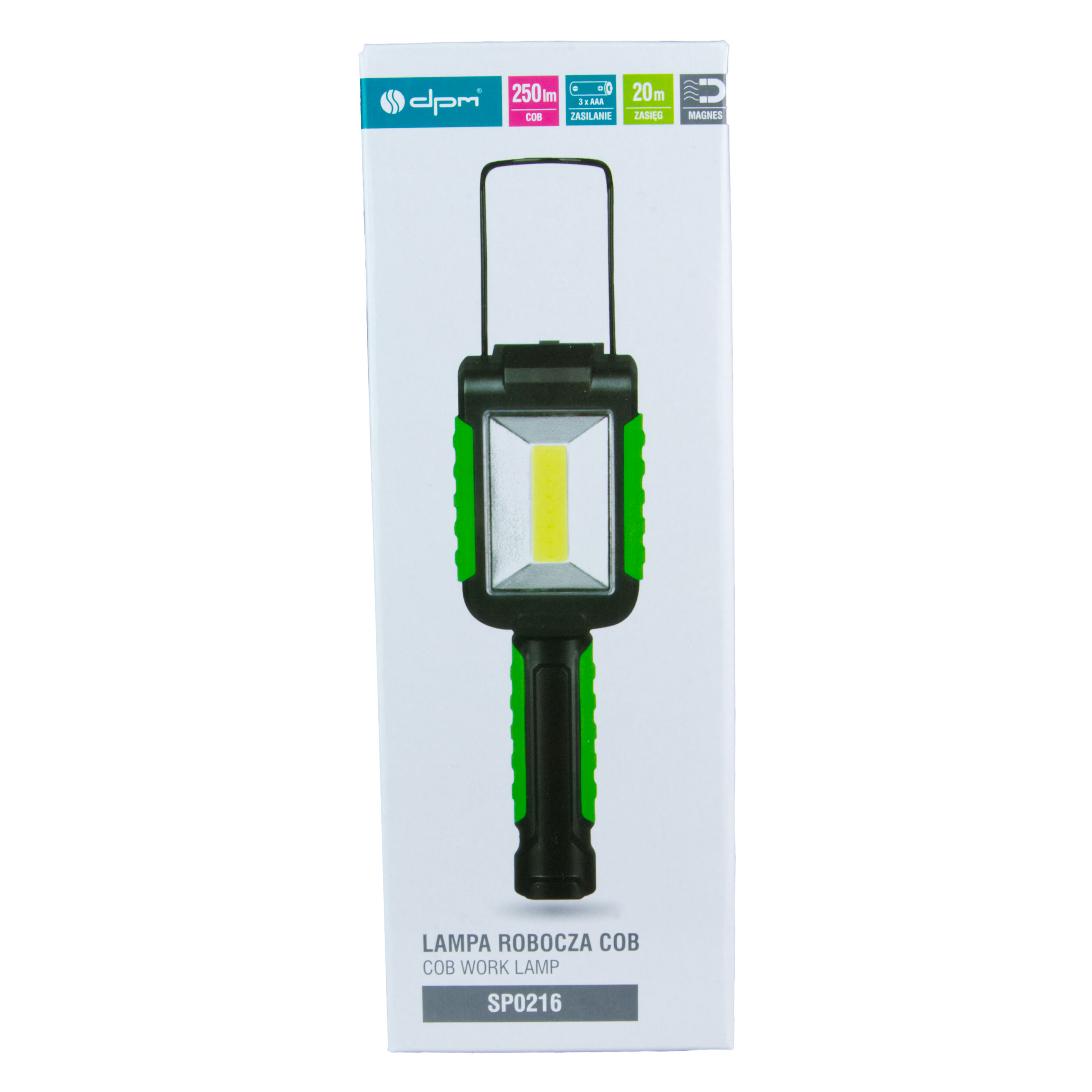 Latarka przenośna LED COB, 250 lm magnes - Bricomarche.pl