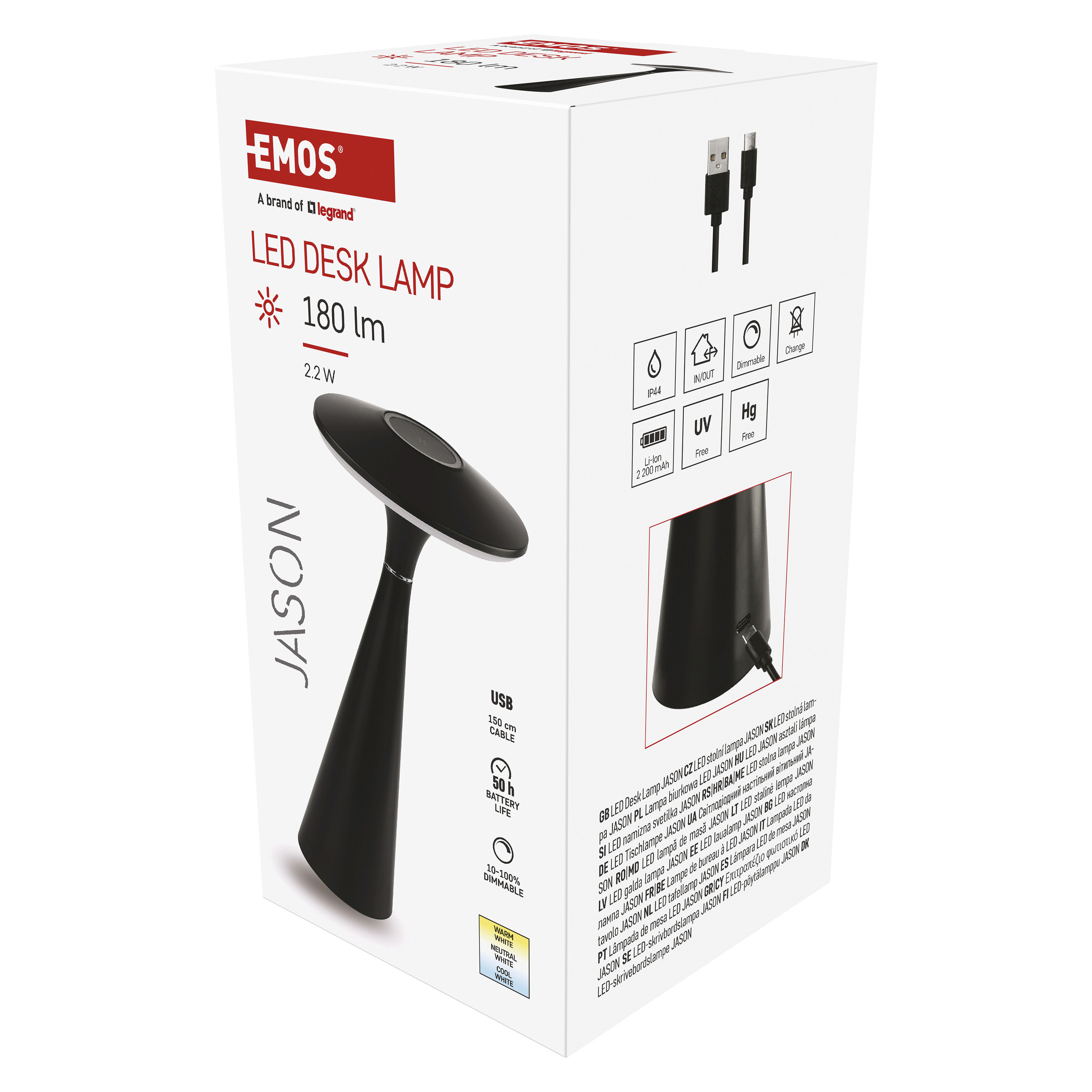 Lampa stołowa LED garden jason ładowalna cct - Bricomarche.pl