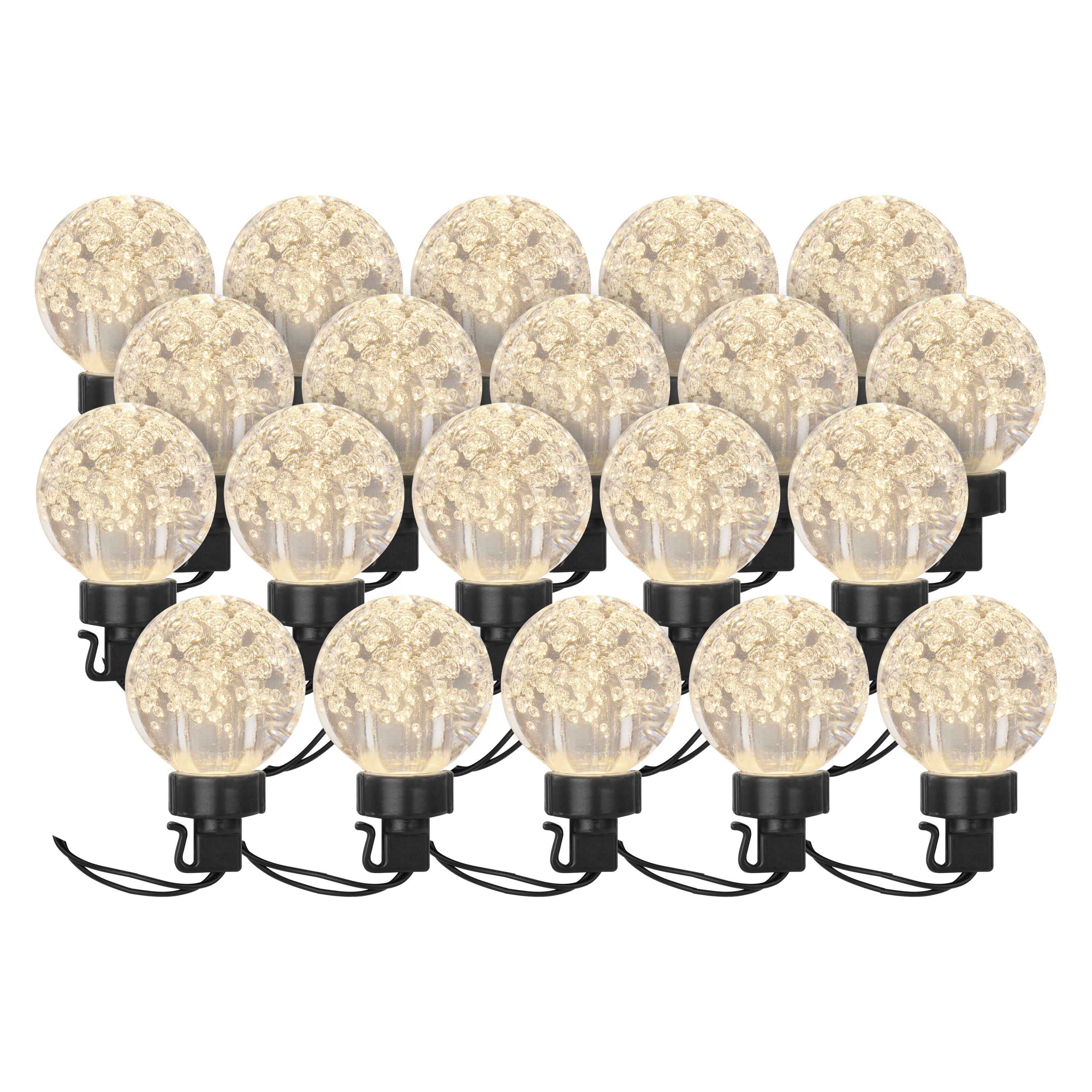 Girlanda łańcuch party 20 x 20 LED przeźroczyste 7,6 m ciepła biel IP44 ...