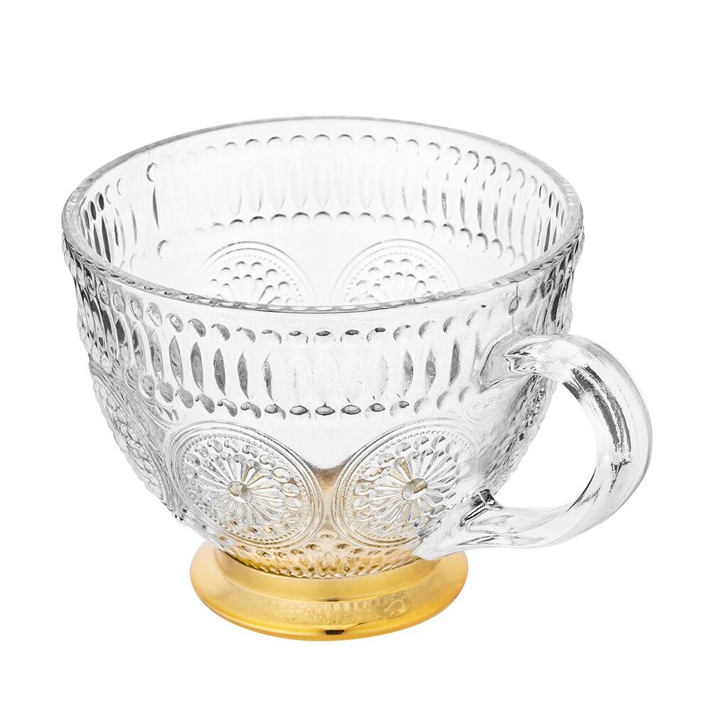 Kubek na złotej stopce Daisy 430 ml transparentny - Bricomarche.pl