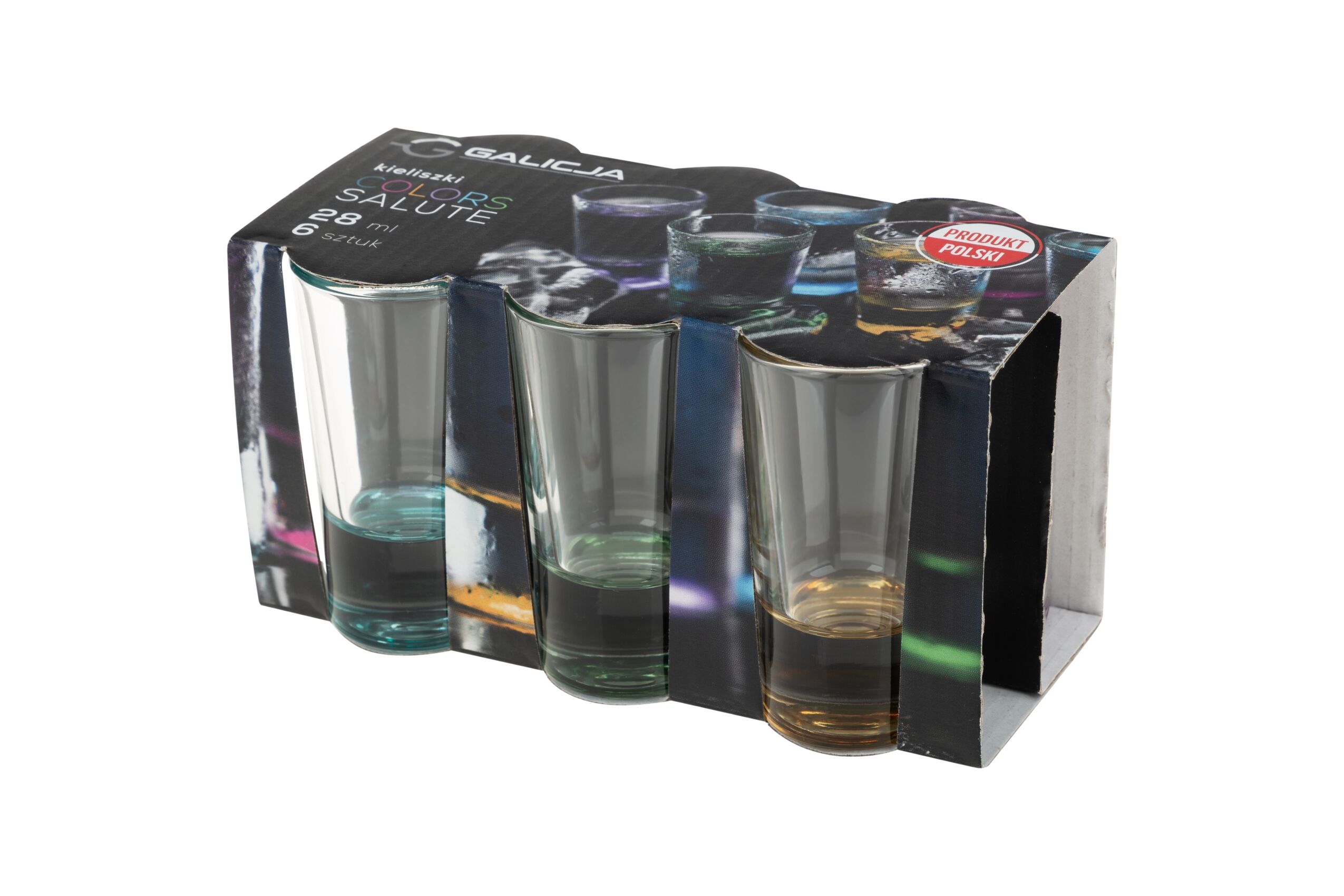 Komplet kieliszków COLORS SALUTE 28 ml 6 sztuk 12595 - Bricomarche.pl