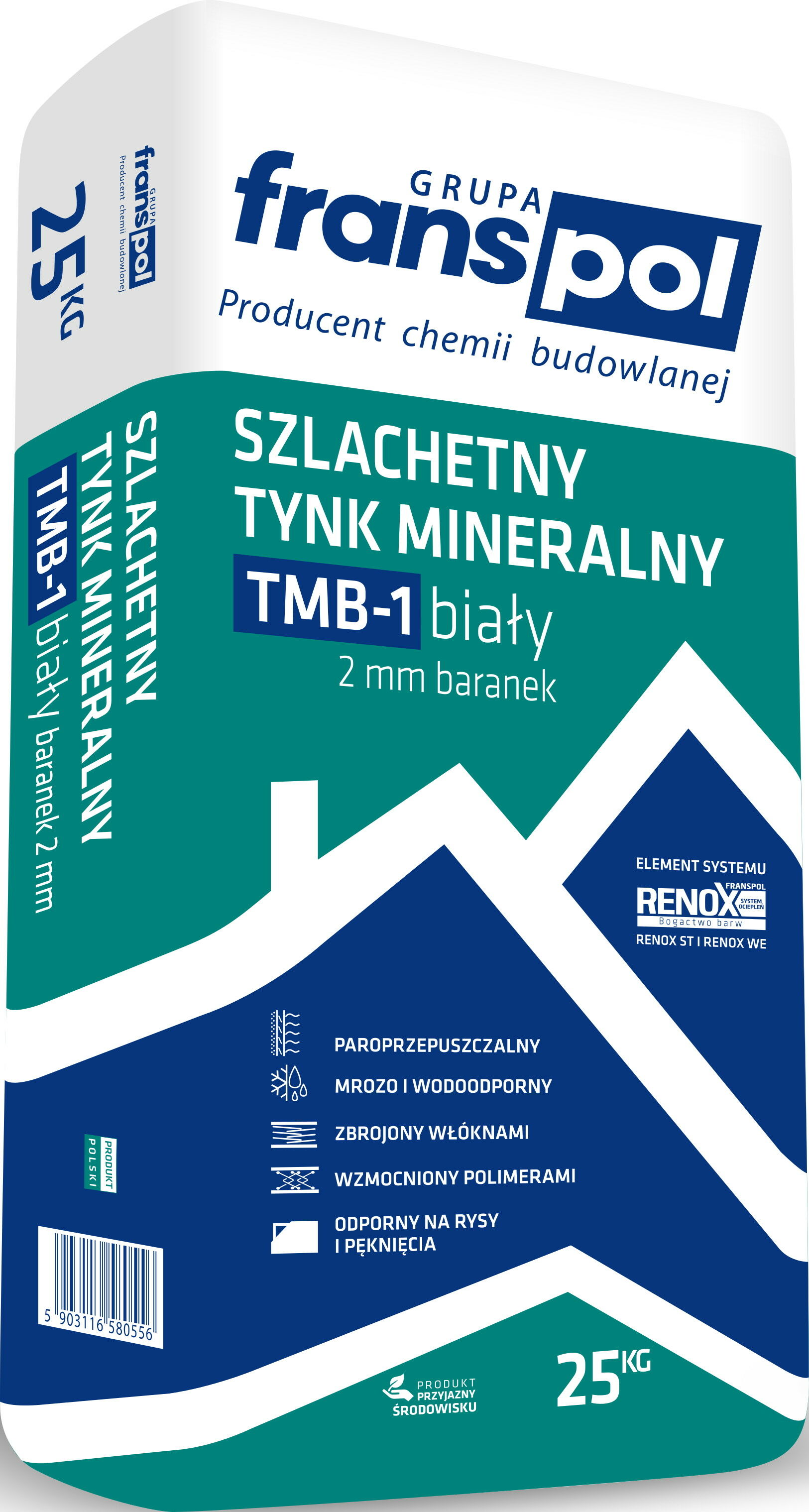 Tynk mineralny biały TMB-1 baranek 1,5 mm 25 kg Franspol - Bricomarche.pl