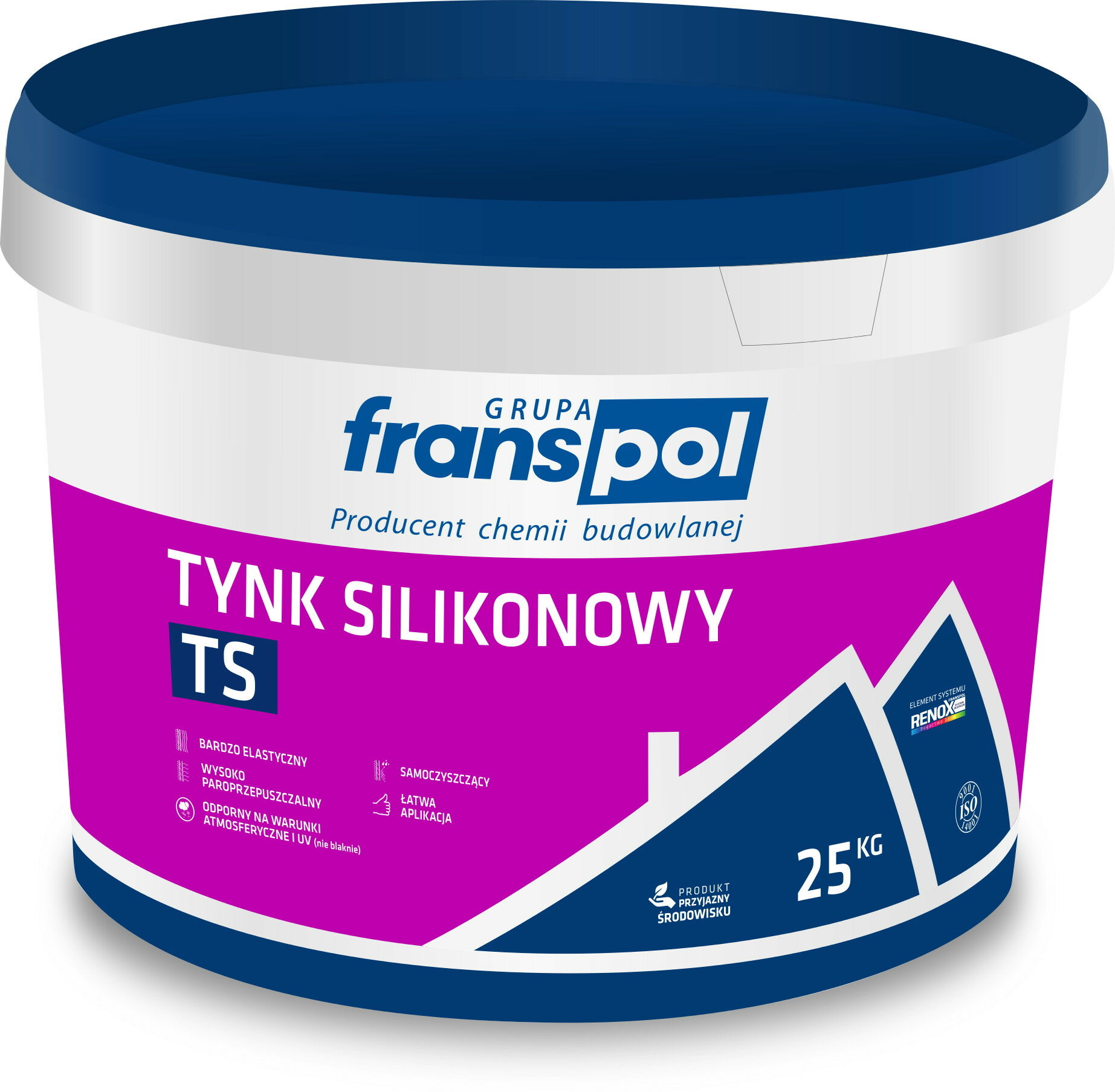 Tynk silikonowy TS biały baranek Franspol, 1,5 mm, 25 kg w sklepie Bricomarche.pl