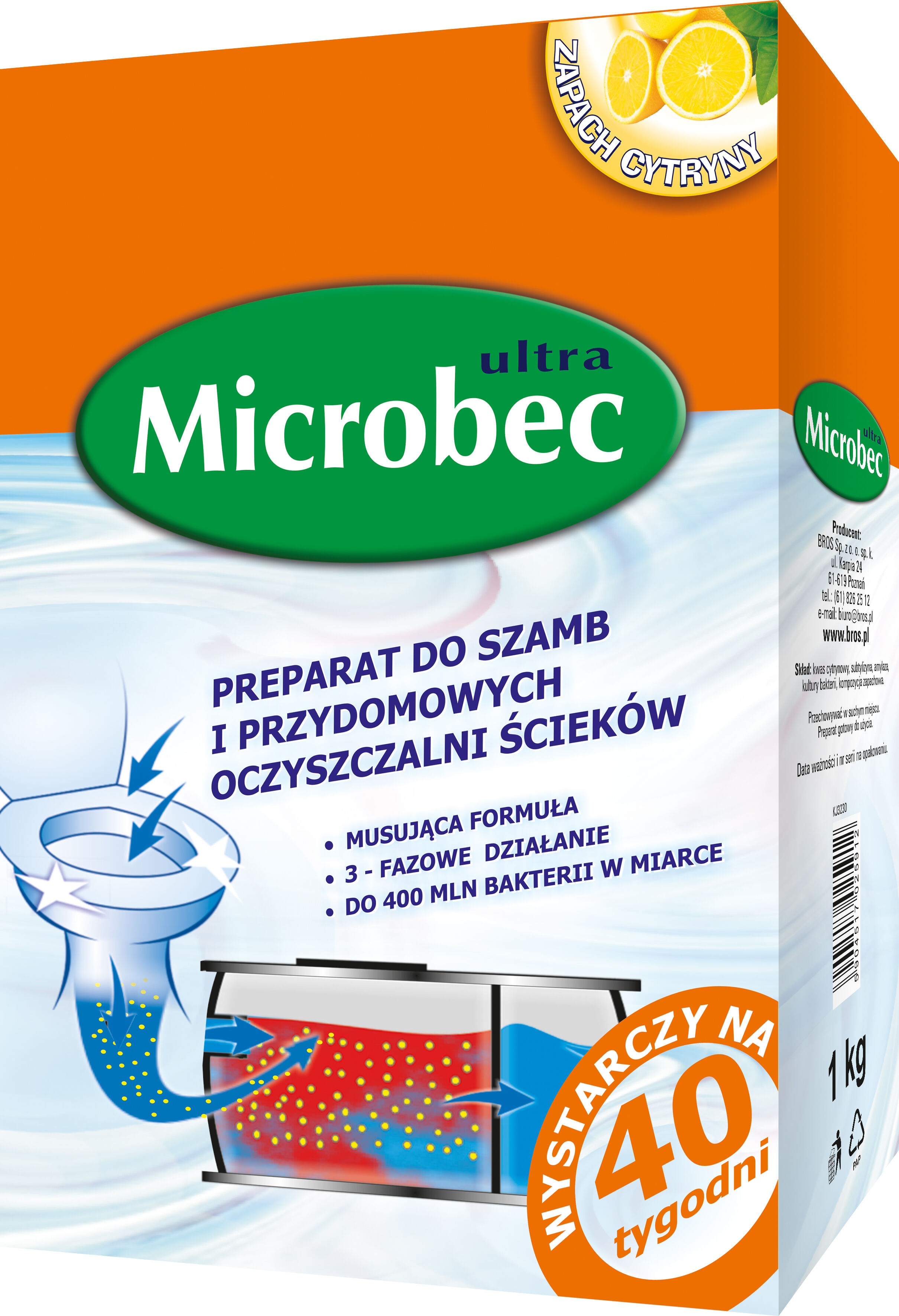 Preparat do szamb Microbec ultra 1 kg Bros - Bricomarche.pl