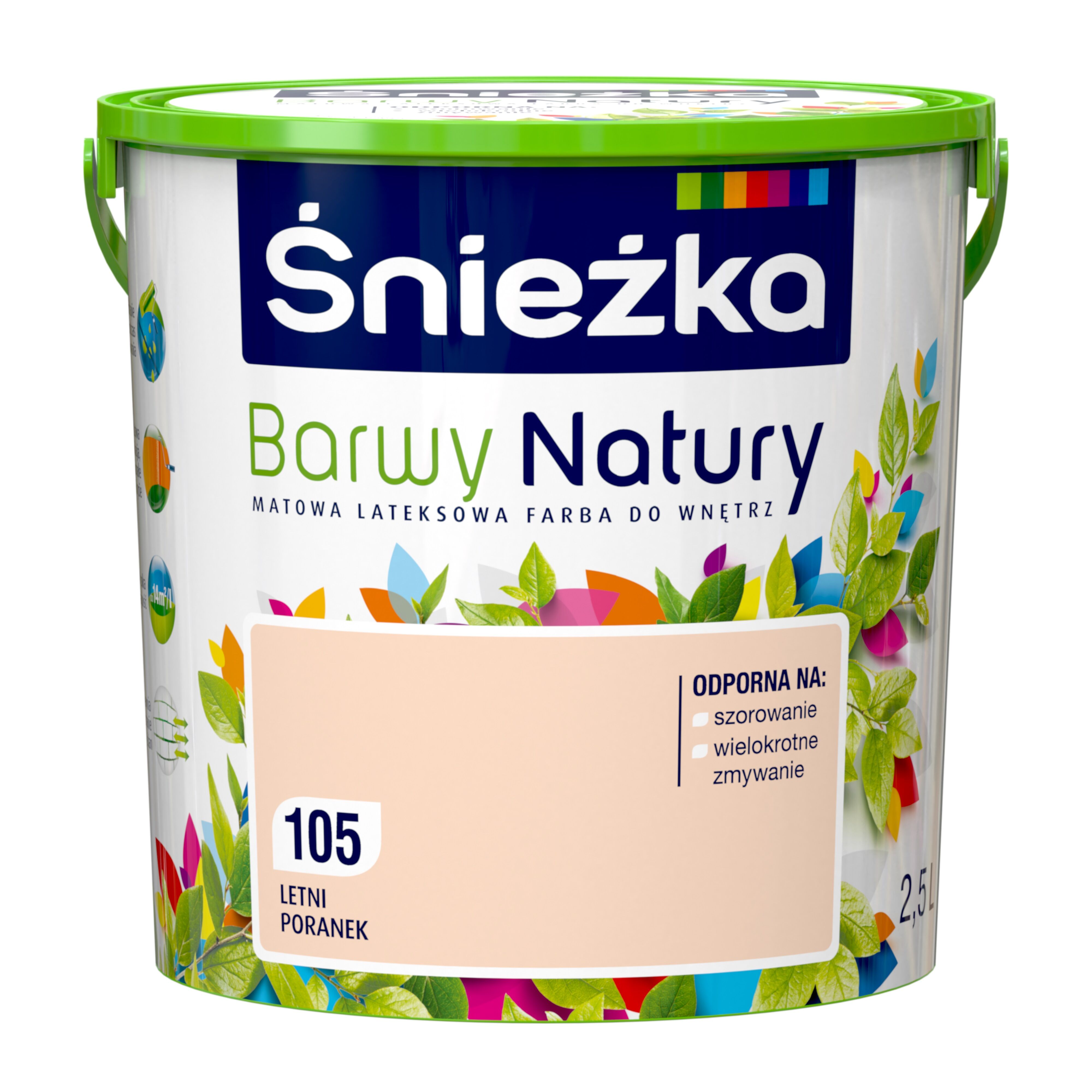 Farba lateksowa Barwy Natury letni poranek 105 2,5 l Śnieżka ... Farba lateksowa Barwy Natury letni poranek 105 2,5 l Śnieżka ...