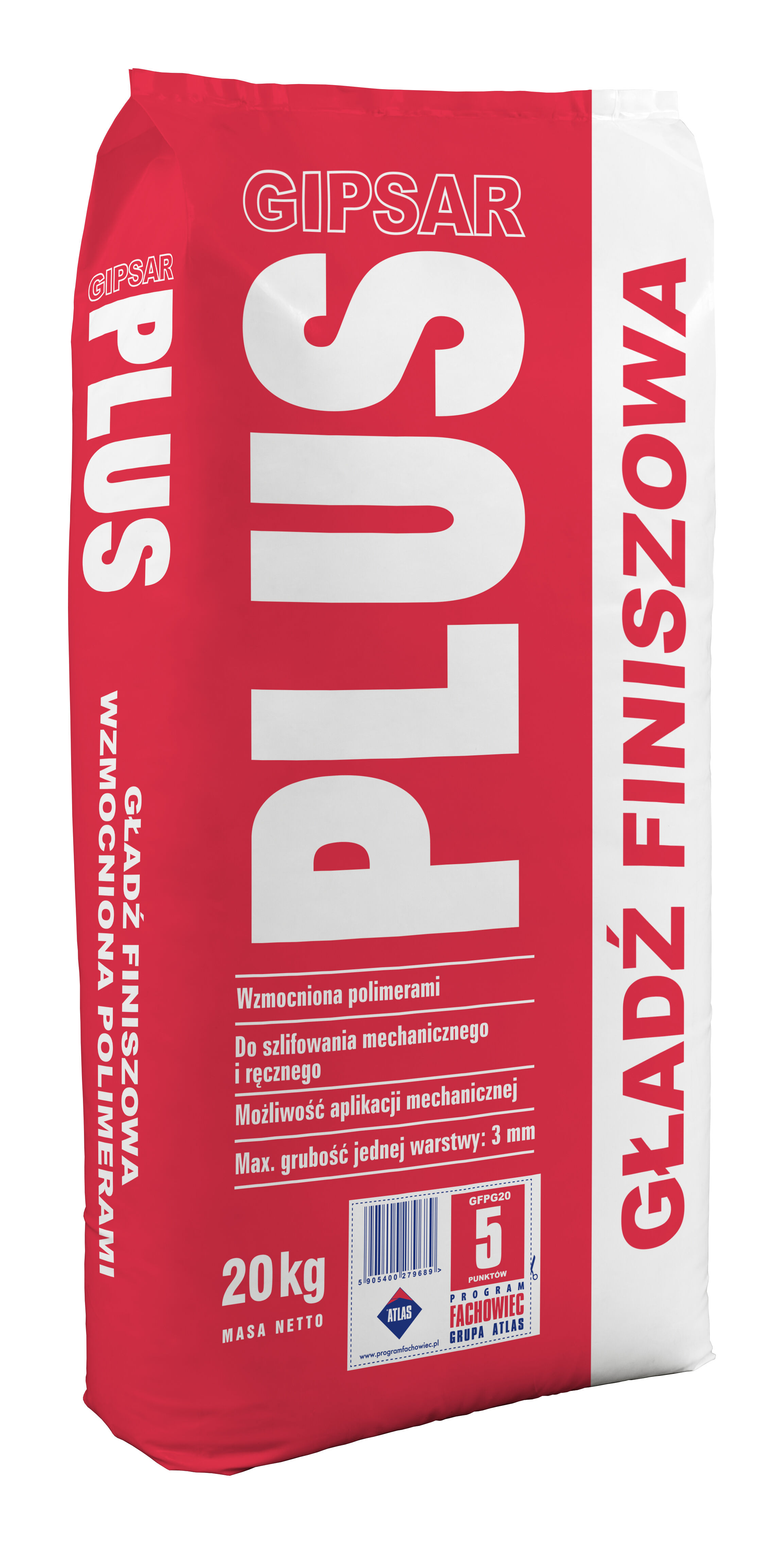 Gładź finiszowa GIPSAR PLUS 20 kg Atlas - Bricomarche.pl