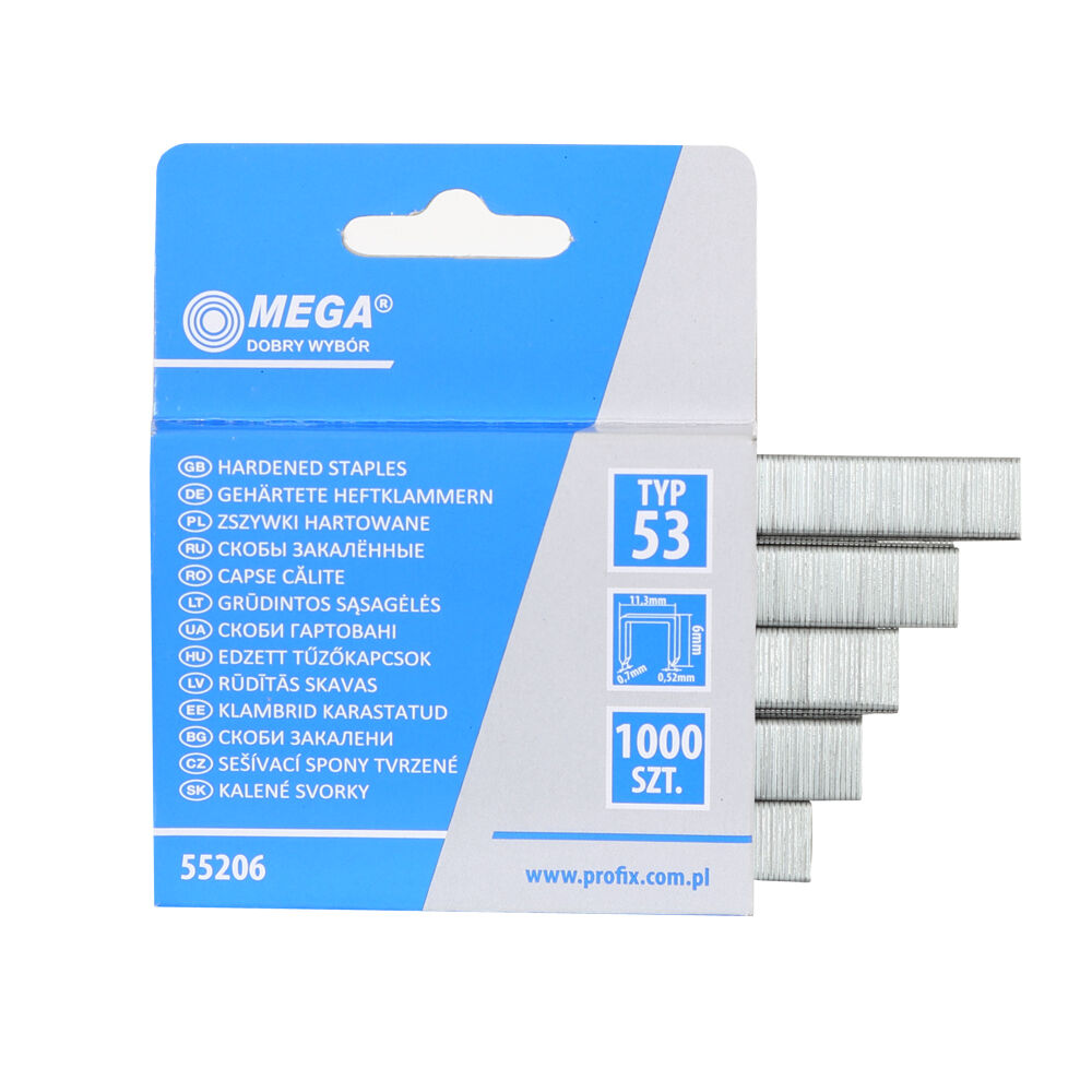 Zszywki 14 mm typ 53 MEGA 1000 sztuk - Bricomarche.pl