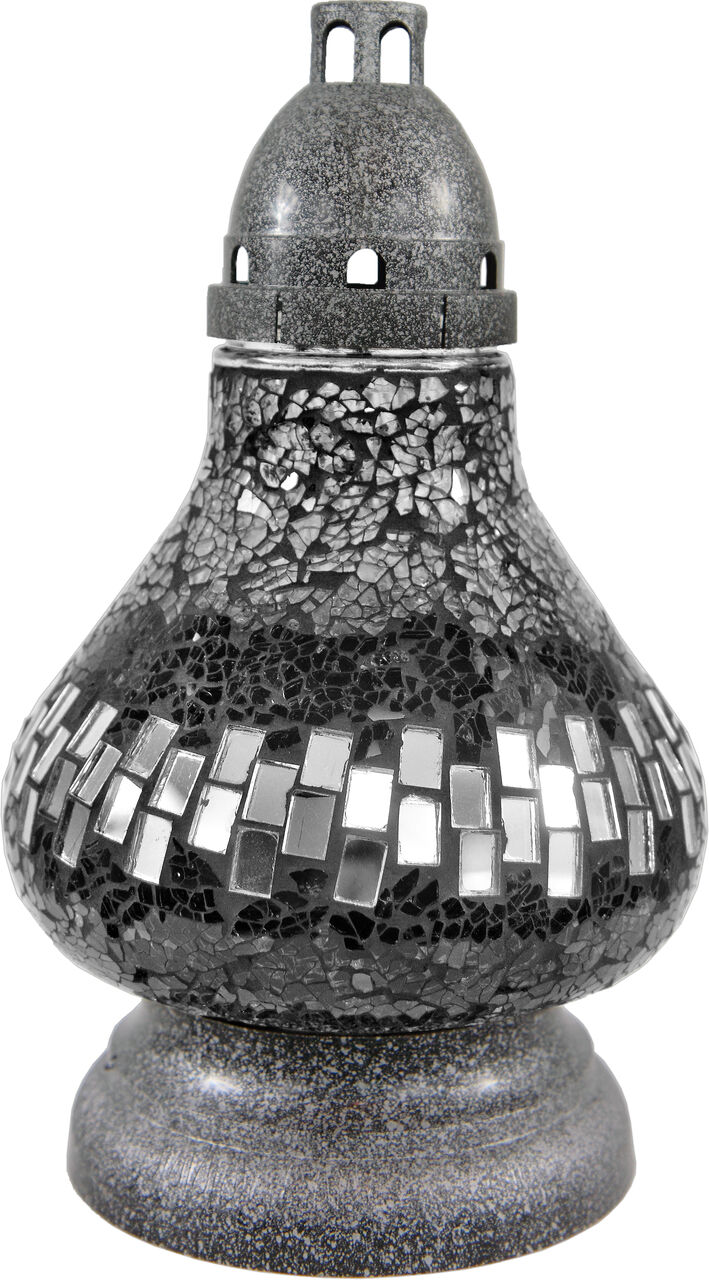 Znicz witraż Mini Karafka 33 cm czarny Ilumini - Bricomarche.pl