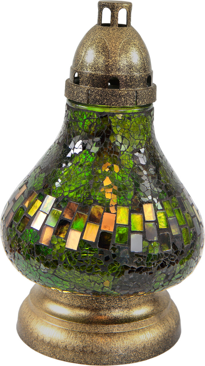 Znicz witraż Mini Karafka 33 cm zielony Ilumini - Bricomarche.pl