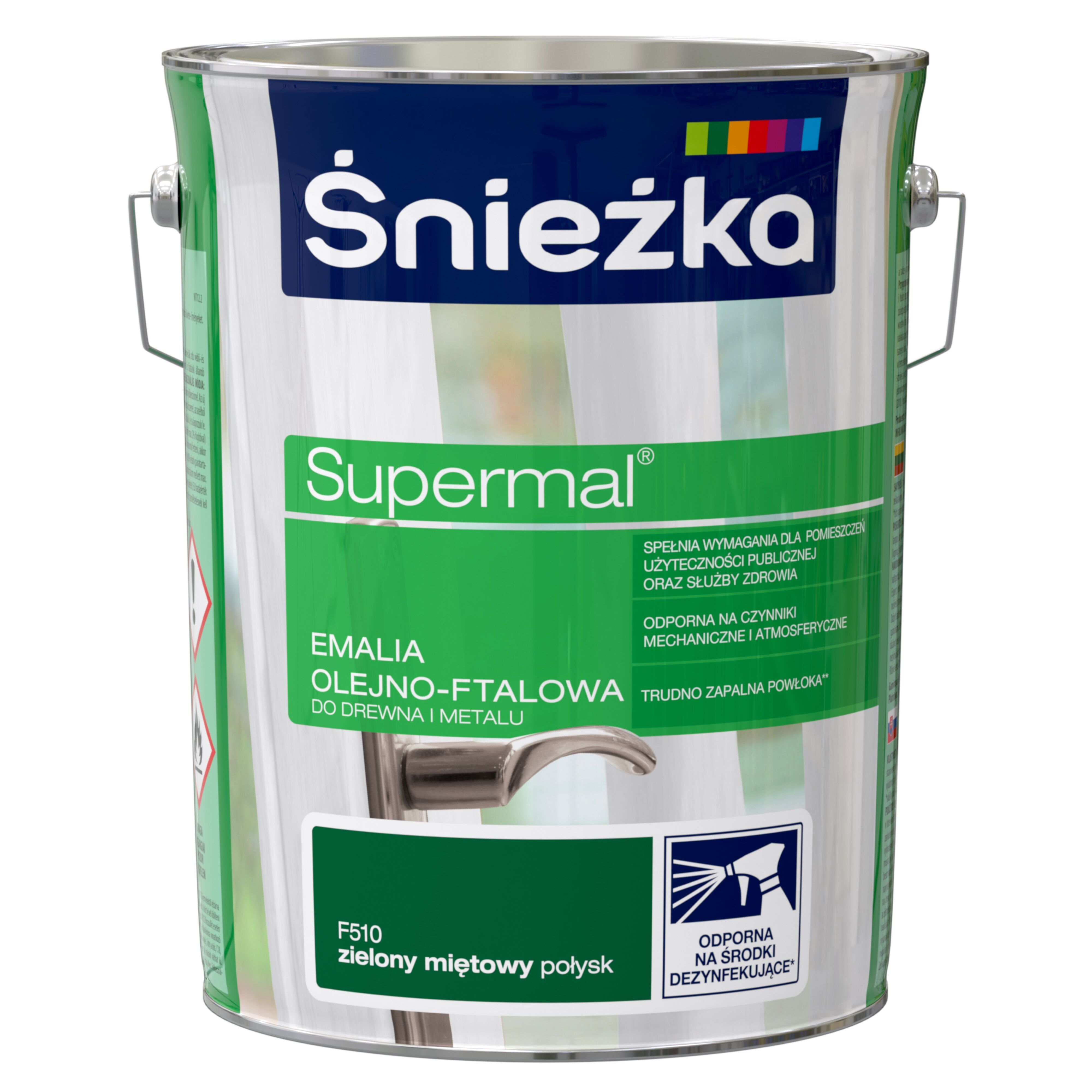 Farba emaliowa olejno-ftalowa Supermal zielona mięta 5 l Śnieżka ... Farba emaliowa olejno-ftalowa Supermal zielona mięta 5 l Śnieżka ...