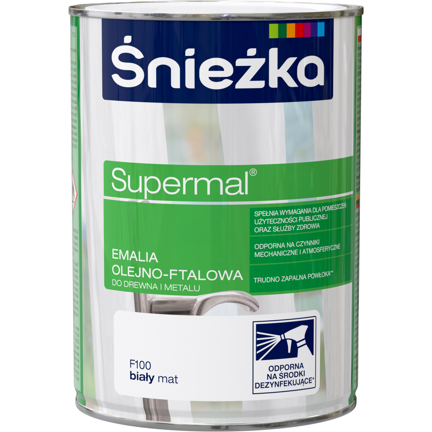 Farba Emaliowa Olejno ftalowa Supermal Mat Bia y 0 8 L nie ka