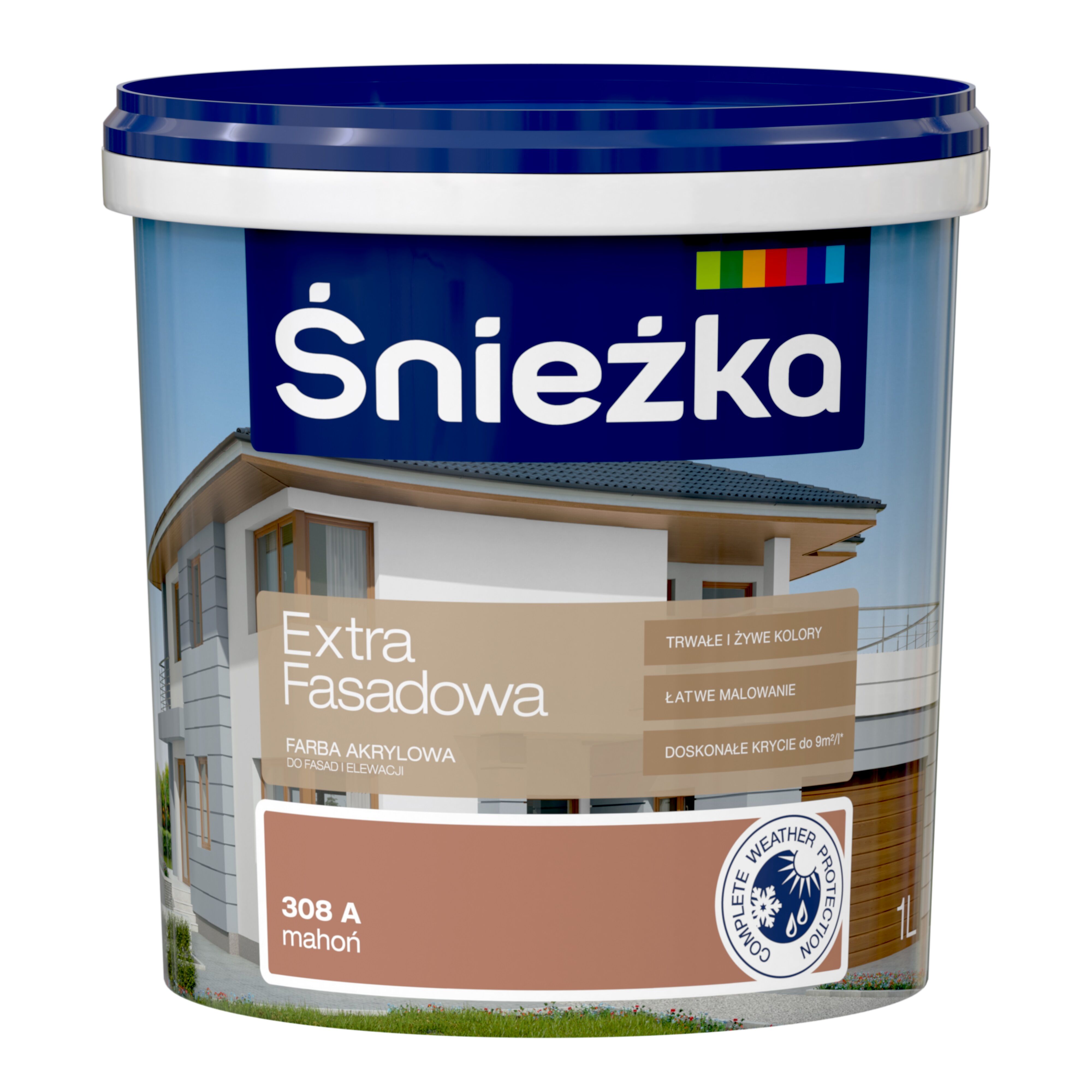 Farba Extra Fasadowa mahoń A 1 l Śnieżka - Bricomarche.pl Farba Extra Fasadowa mahoń A 1 l Śnieżka - Bricomarche.pl