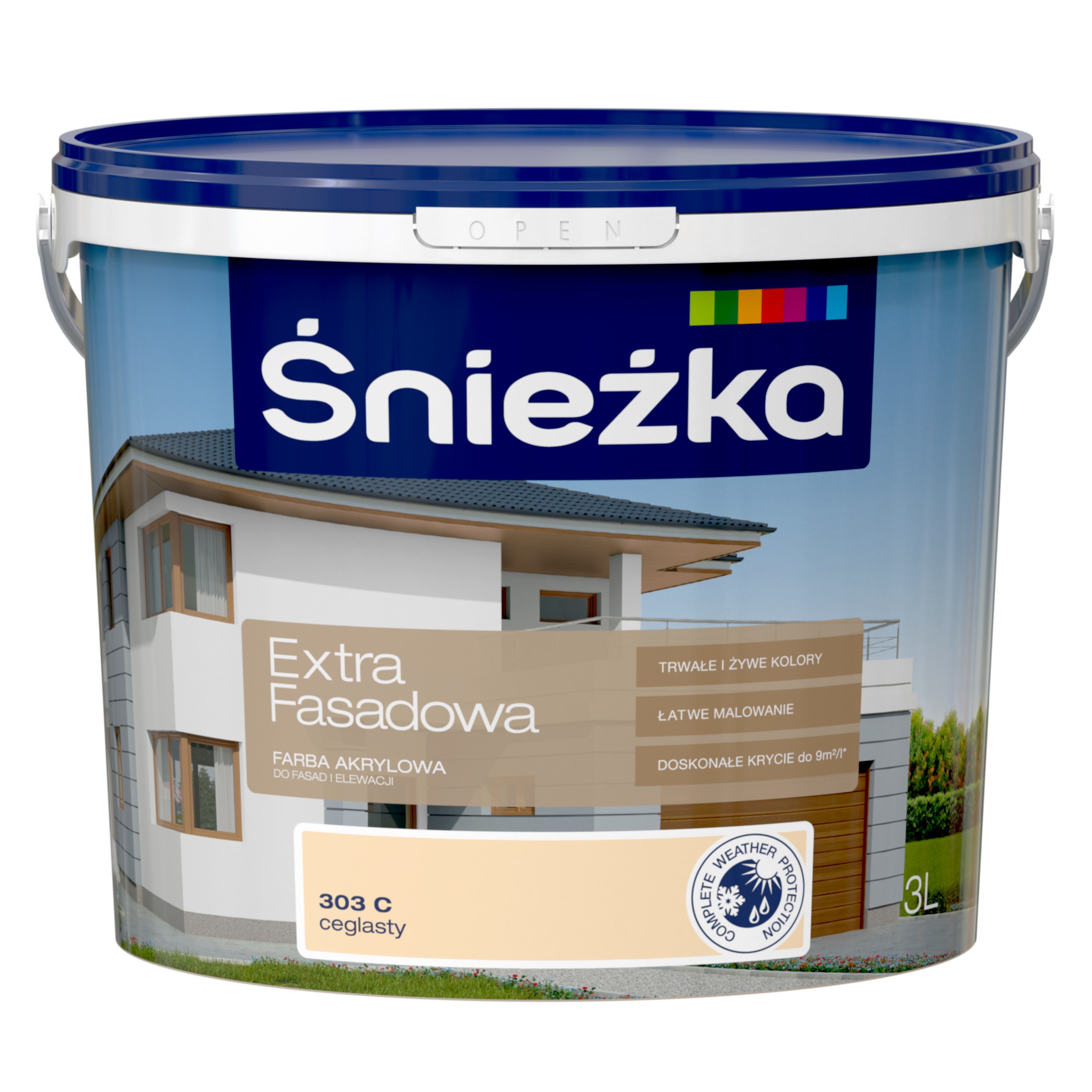 Farba Extra Fasadowa ceglasty C 3 l Śnieżka - Bricomarche.pl Farba Extra Fasadowa ceglasty C 3 l Śnieżka - Bricomarche.pl