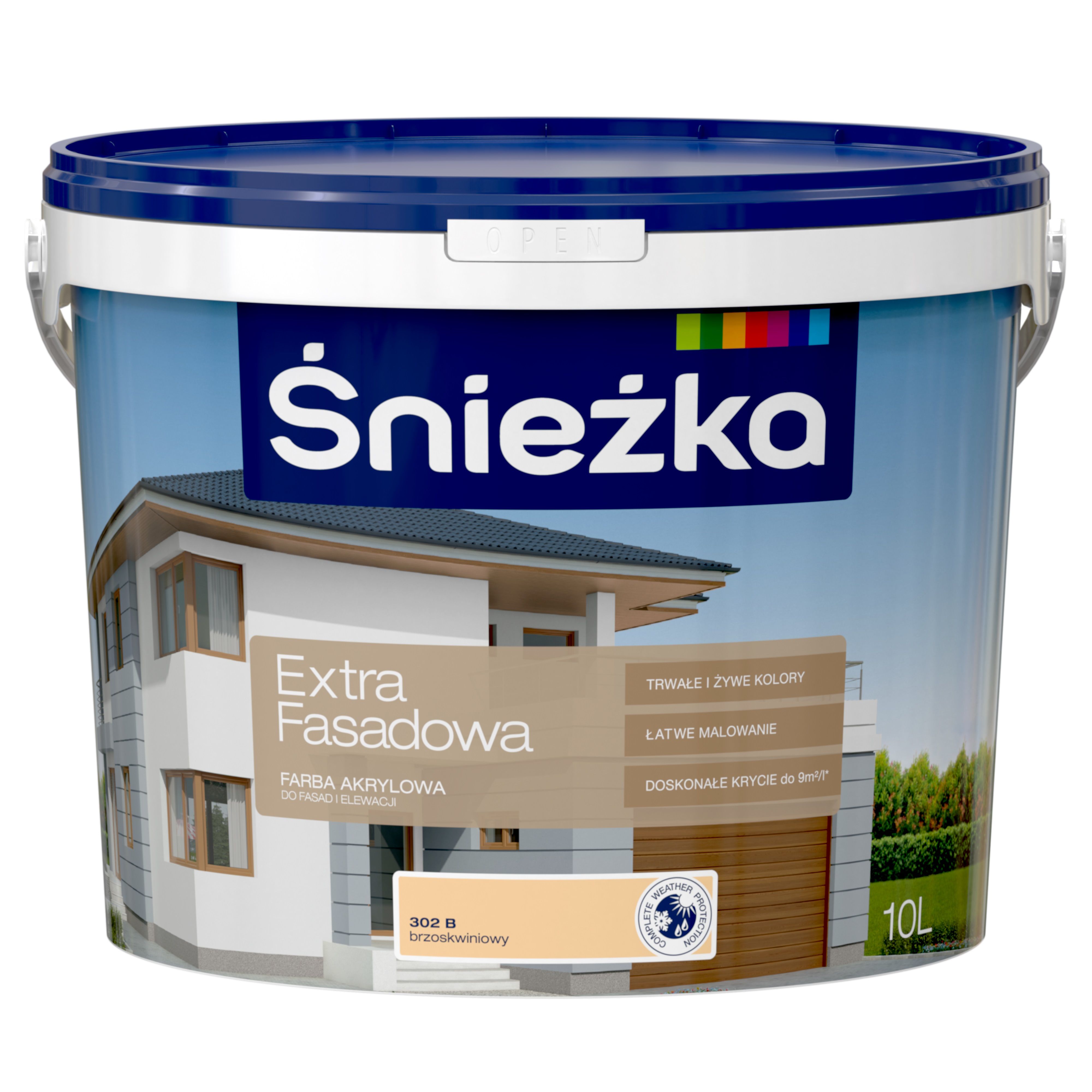 Farba Extra Fasadowa brzoskwiniowy B 10 l Śnieżka - Bricomarche.pl Farba Extra Fasadowa brzoskwiniowy B 10 l Śnieżka - Bricomarche.pl