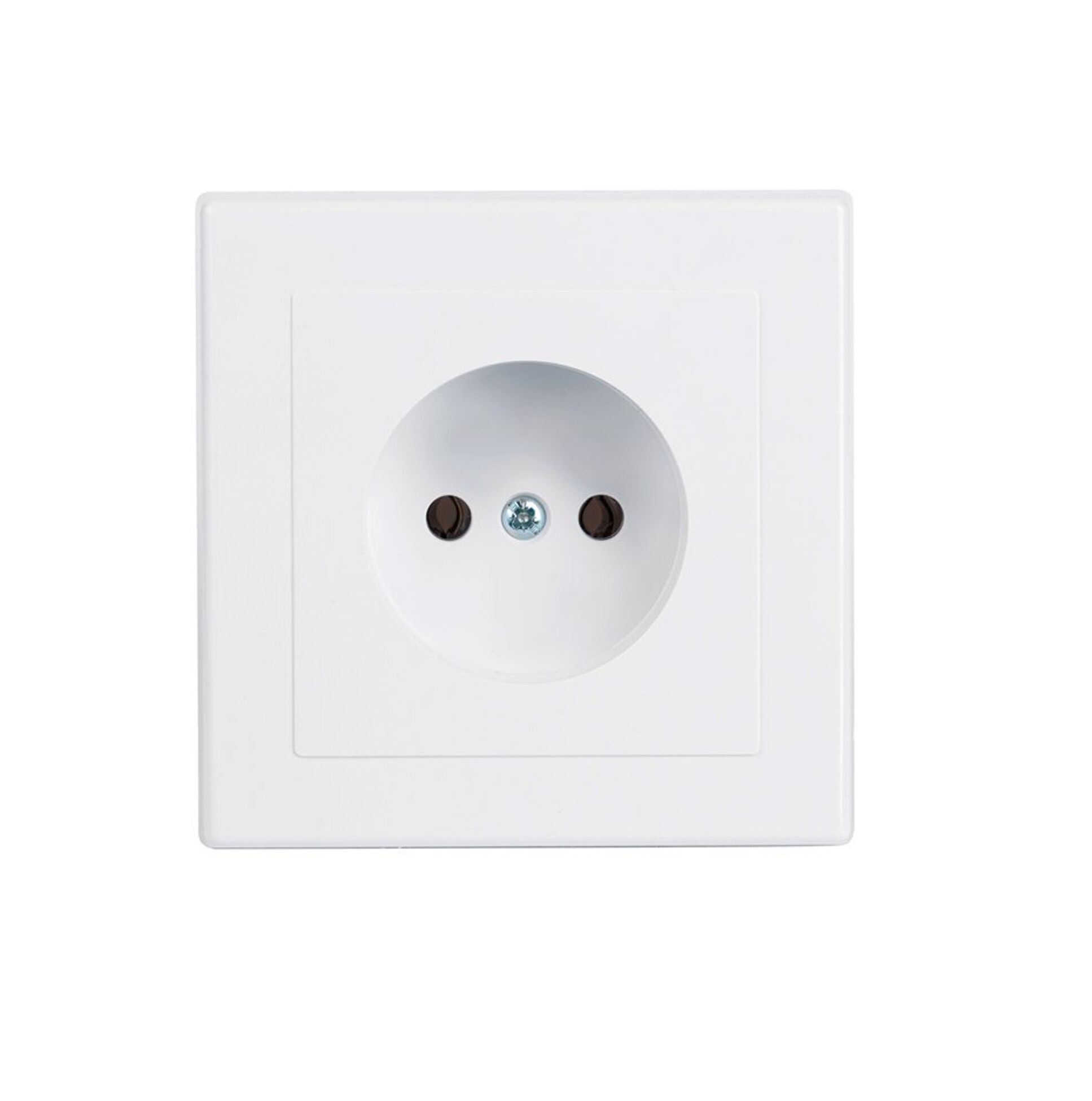 Gniazdo pojedyncze bez uziemienia Jowisz białe - Bricomarche.pl