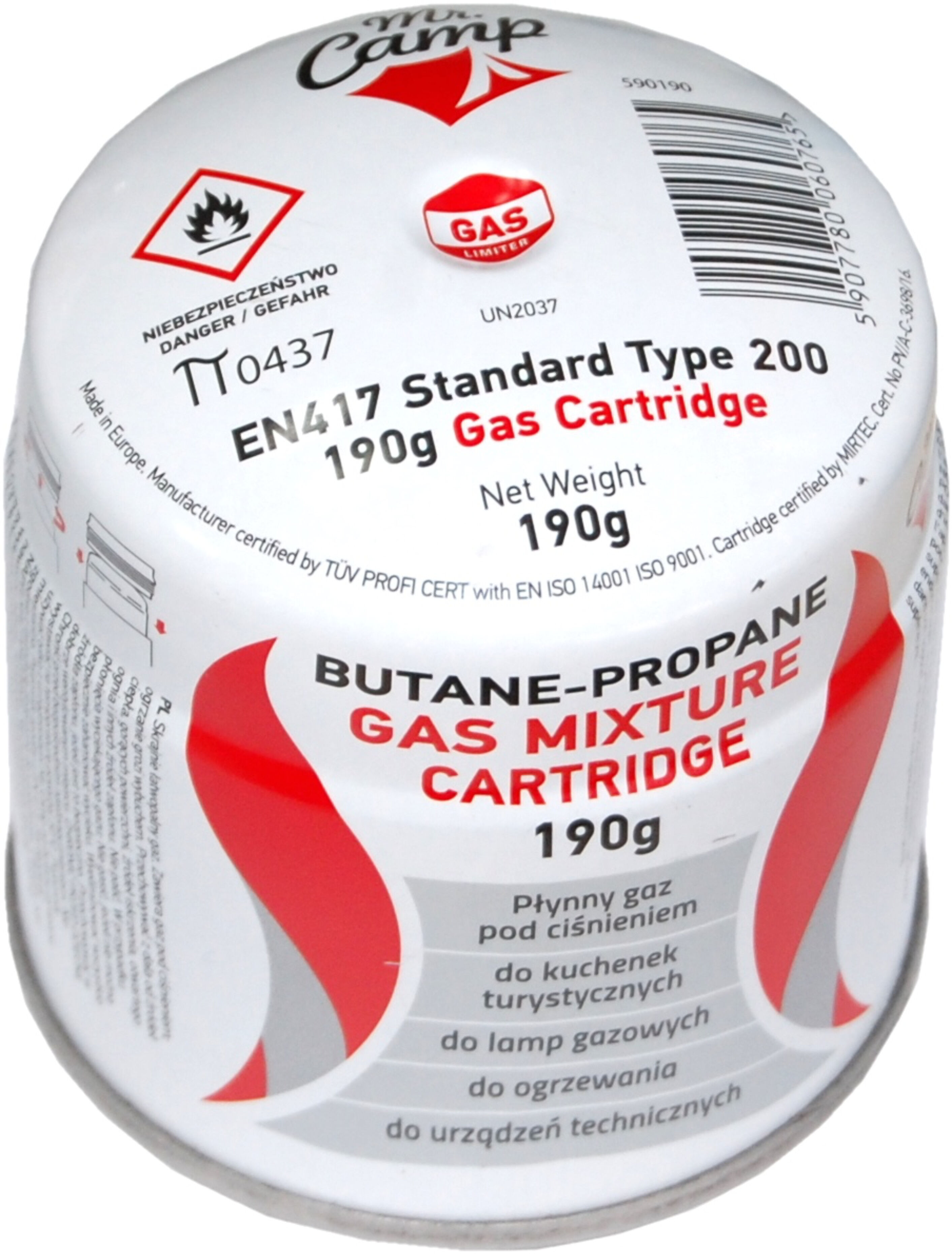 Kartusz gazowy 190g MrCamp - Bricomarche.pl