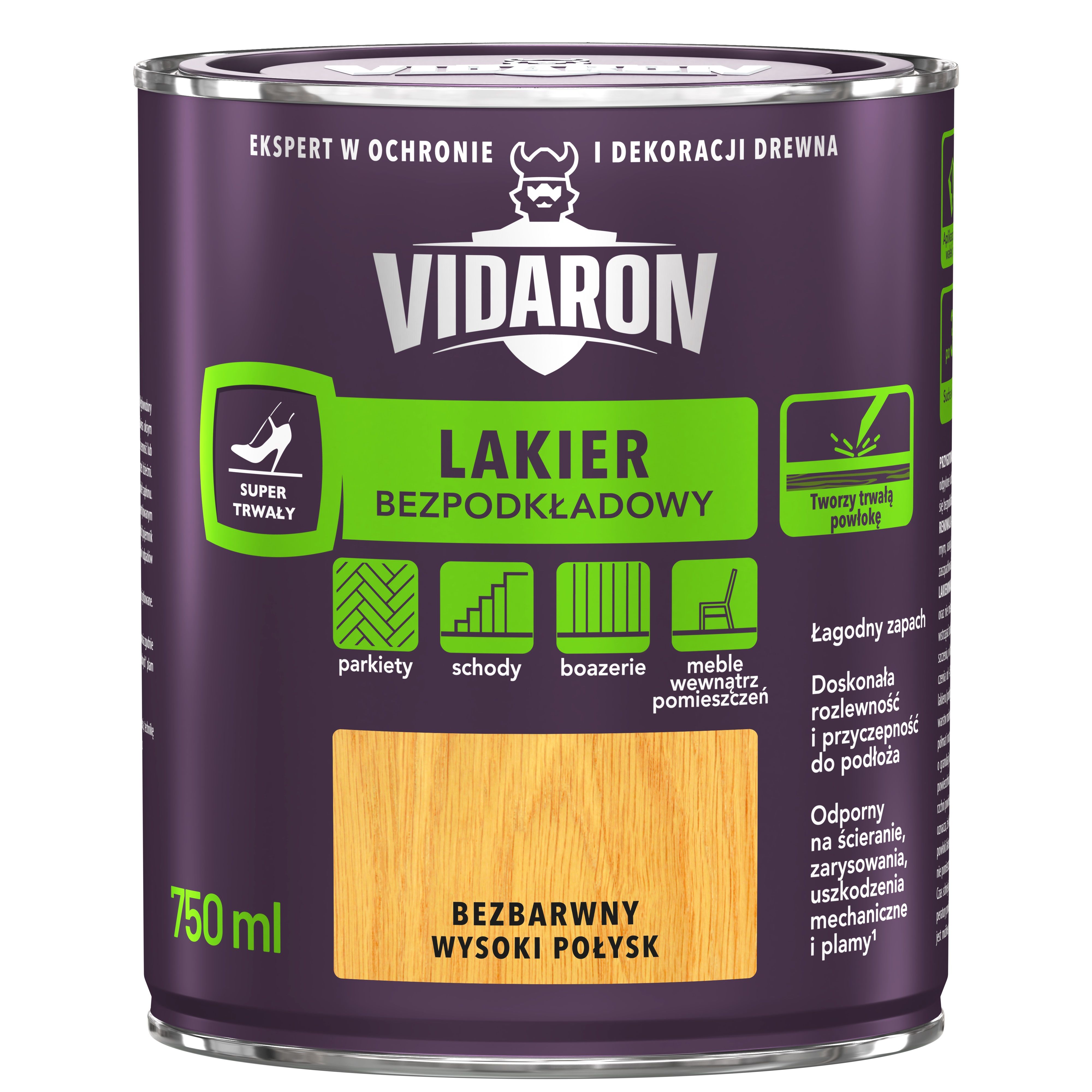 Lakier Bezpodkładowy wysoki połysk bezbarwny 0,75l VIDARON - Bricomarche.pl Lakier Bezpodkładowy wysoki połysk bezbarwny 0,75l VIDARON - Bricomarche.pl