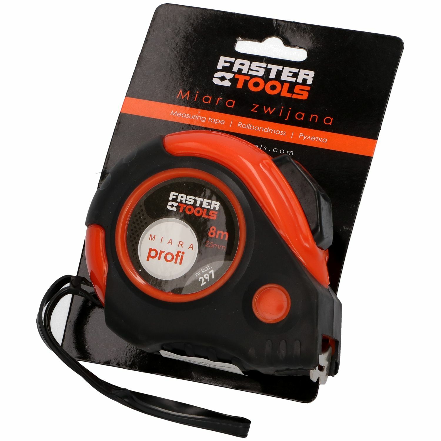 Miara zwijana Profi 8 m x 25 mm FASTER TOOLS - Bricomarche.pl