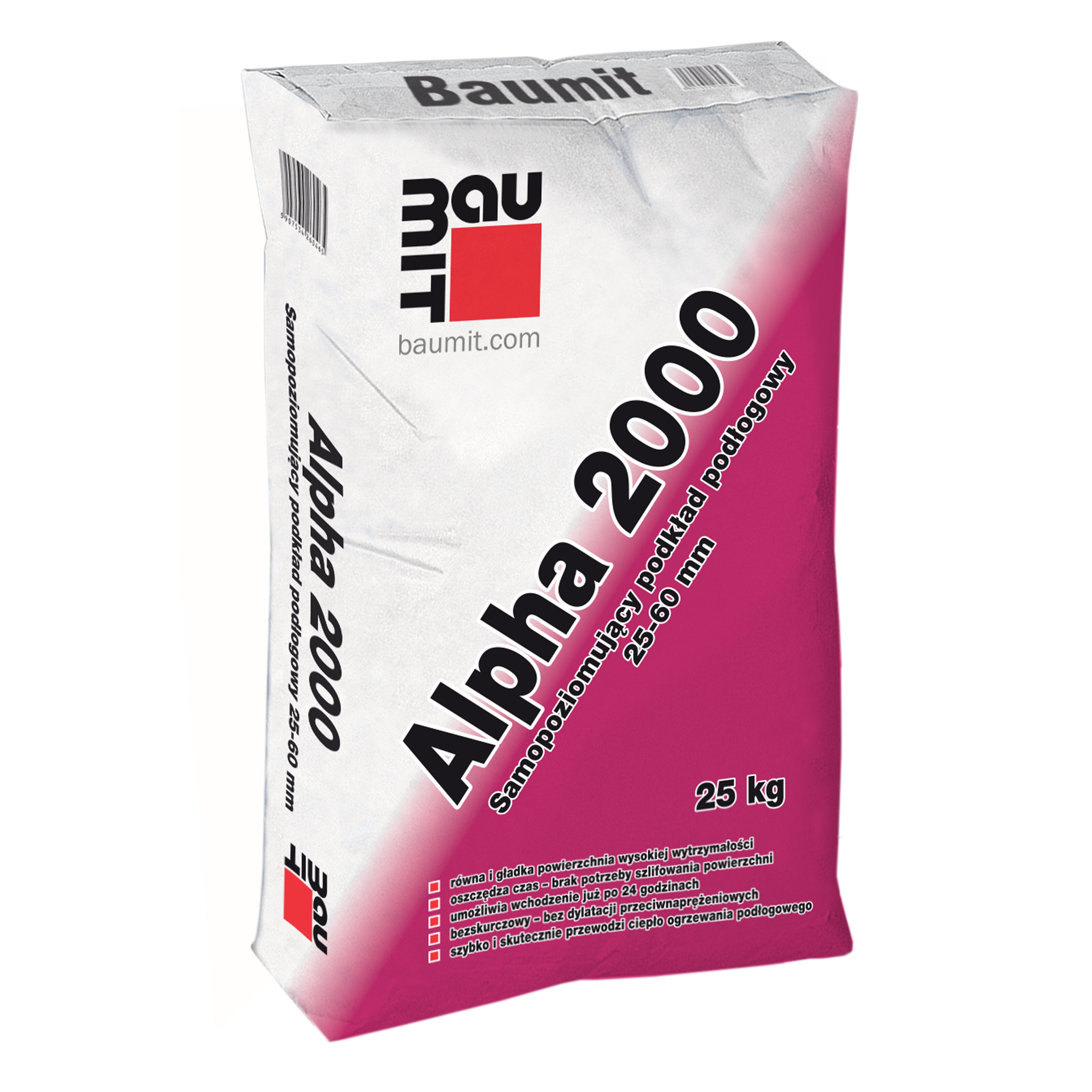 Baumit Alpha 2000 - samopoziomujący podkład podłogowy, 25-60 mm, 25 kg ...