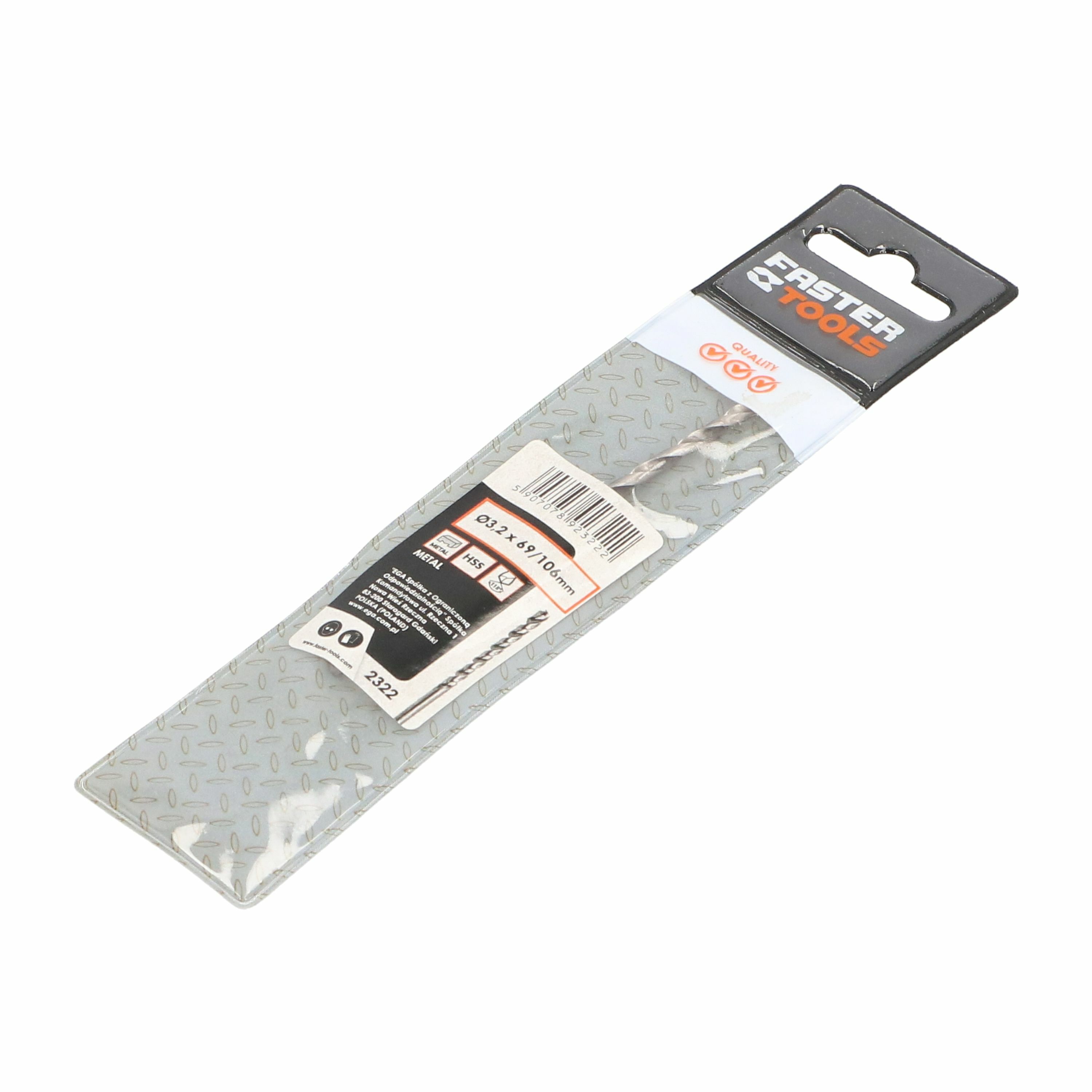 Wiertło długie do metalu 3,2 mm FASTER TOOLS - Bricomarche.pl