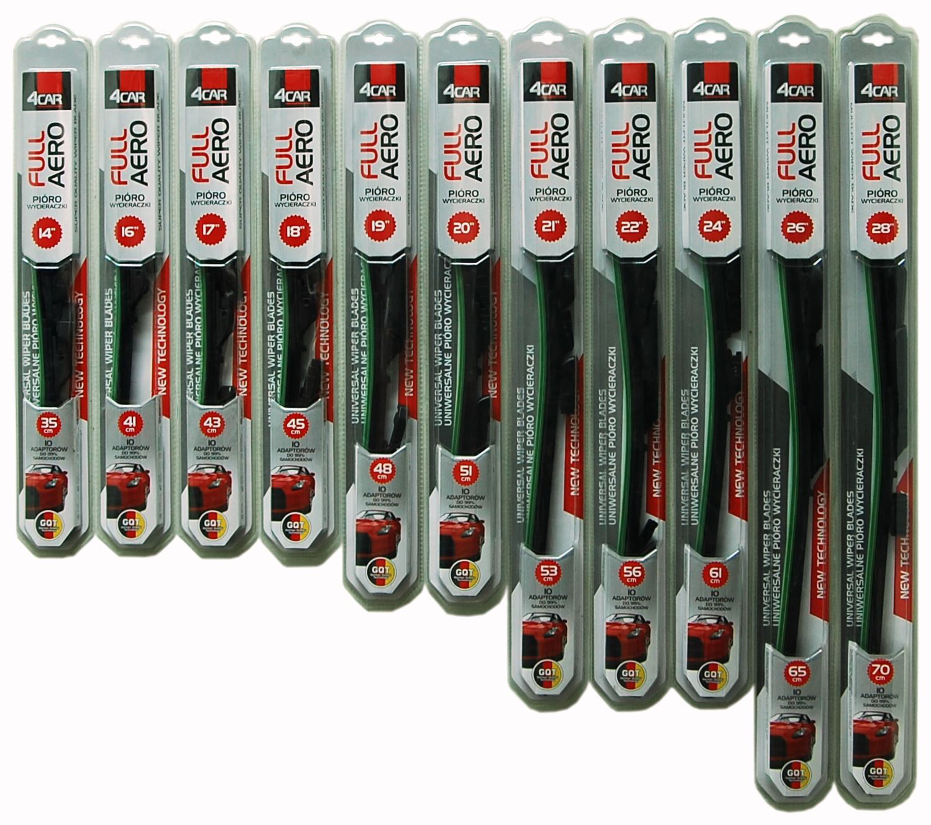 Pióro wycieraczki FULL AERO 700 mm 4Car (10 adapterów) - Bricomarche.pl