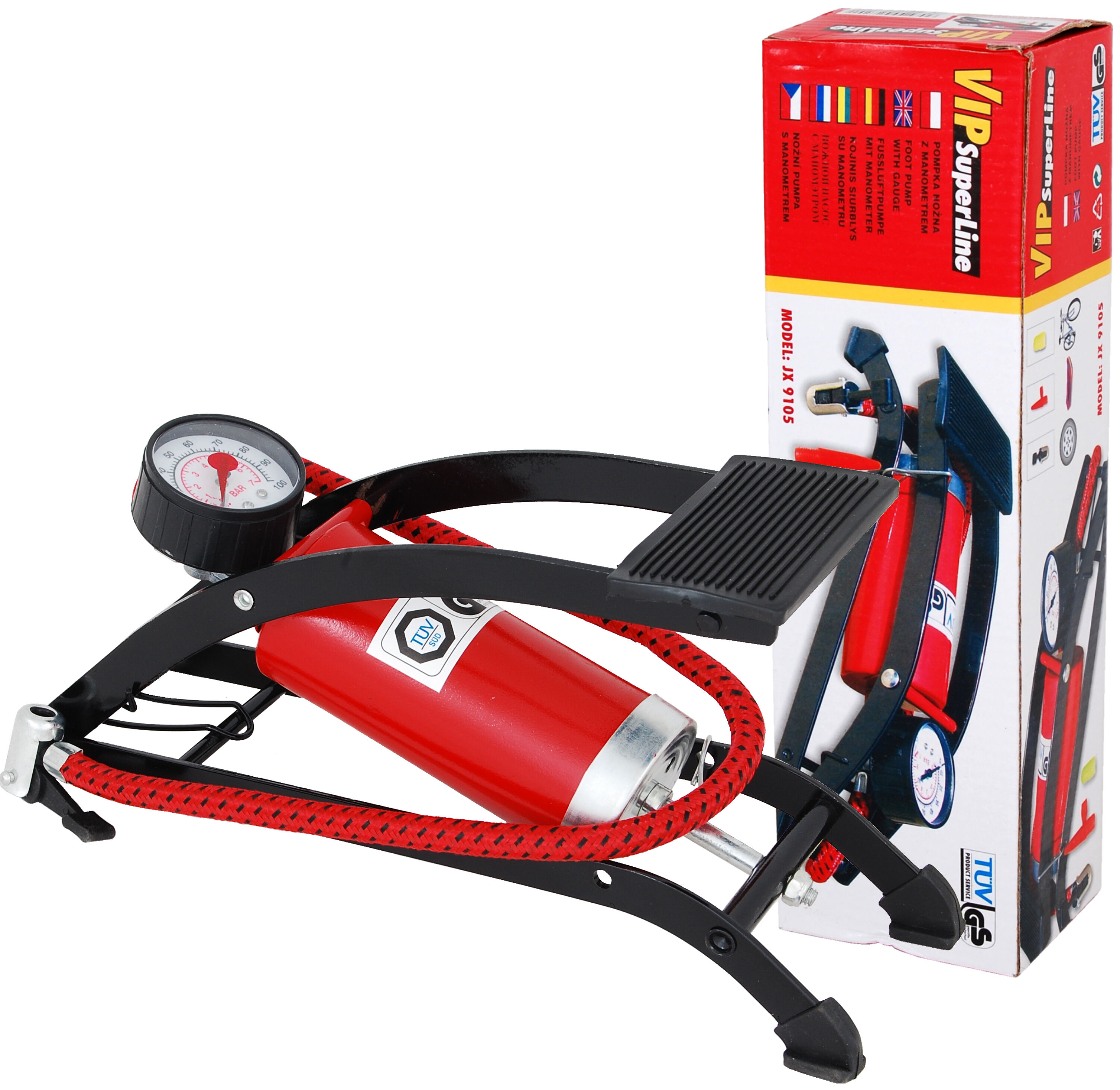 Pompka nożna z manometrem VIP SuperLine - Bricomarche.pl