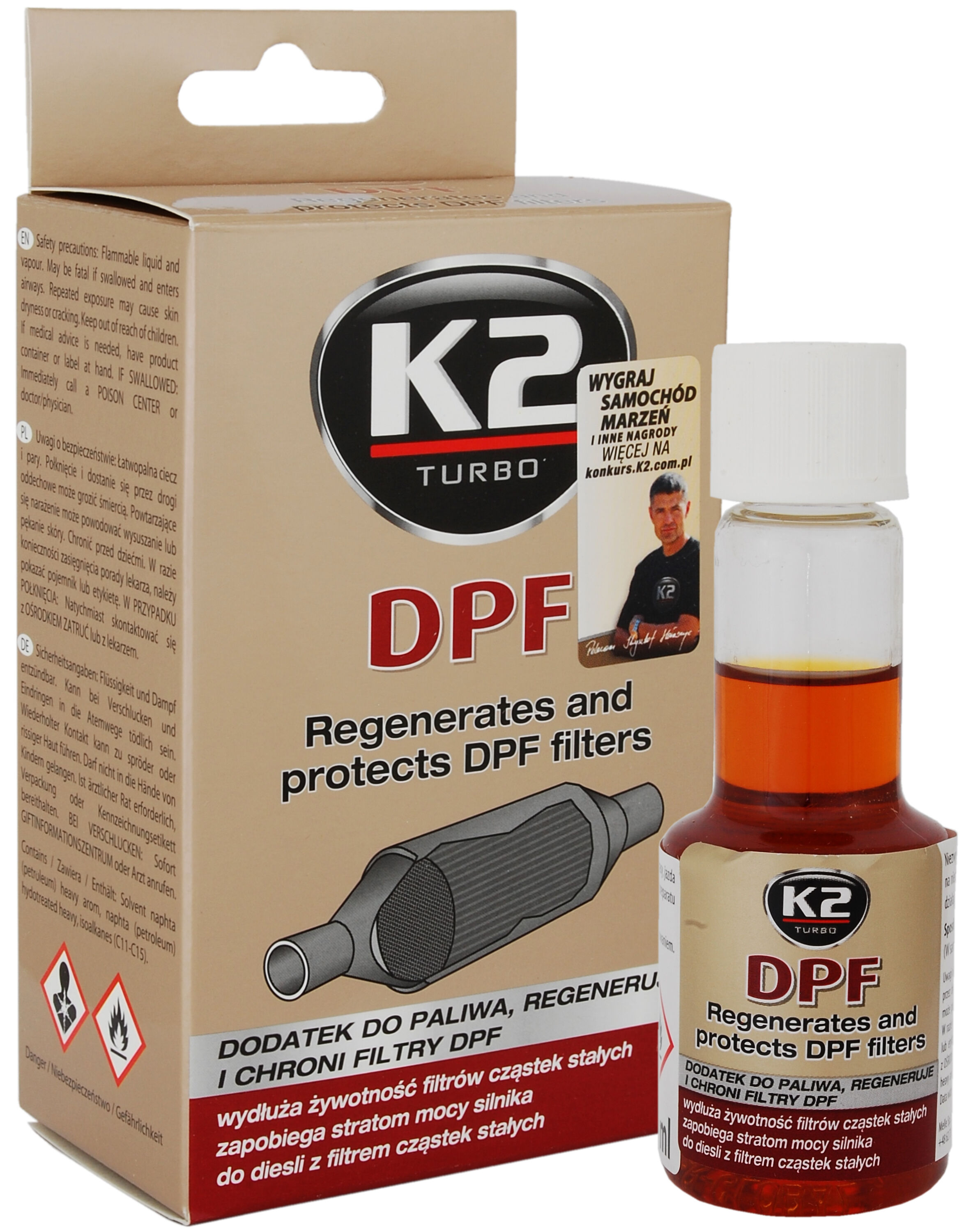 Dodatek do paliwa, regeneruje i chroni filtry DPF 50 ml K2 - Bricomarche.pl