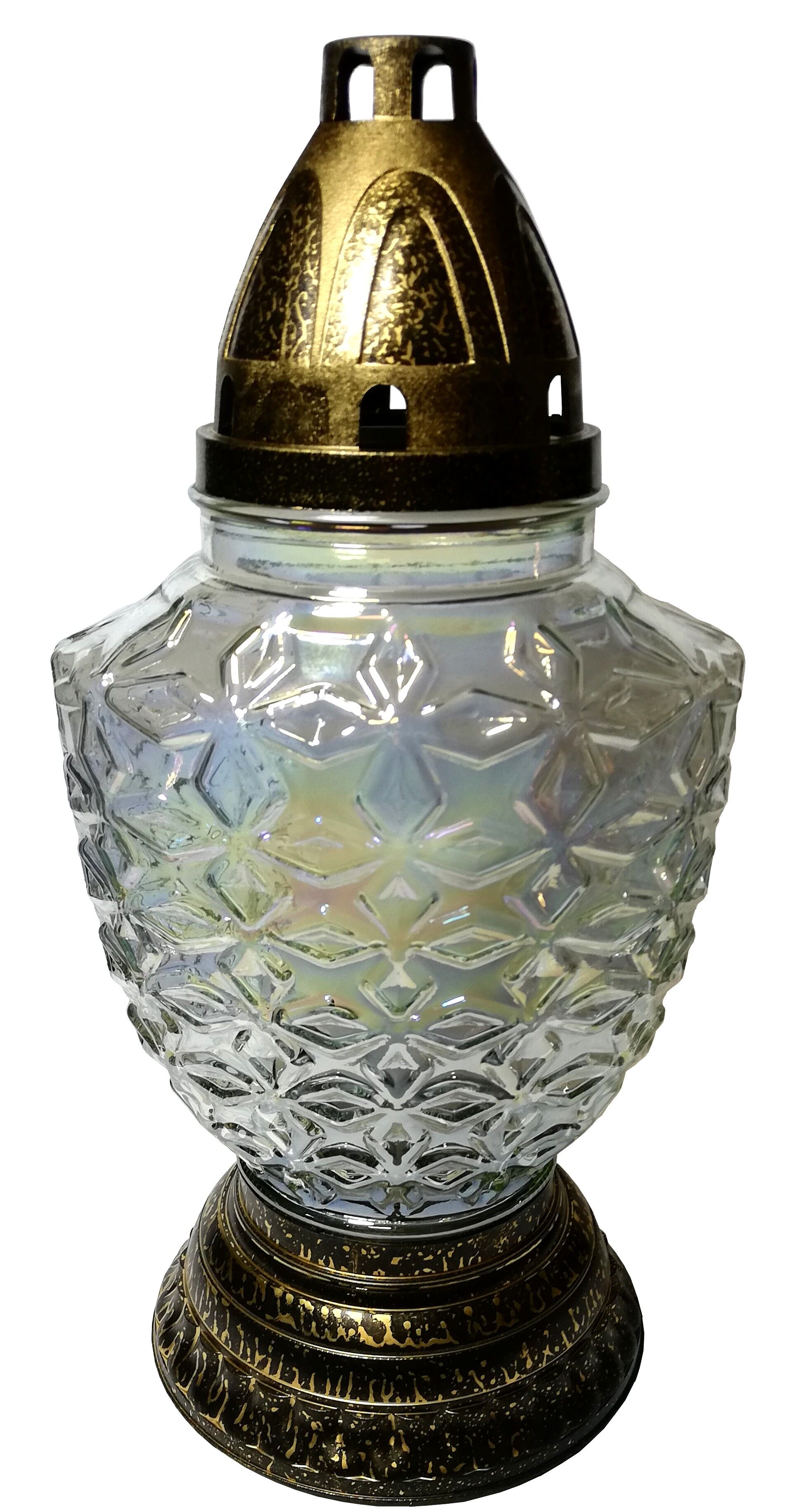 Znicz szklany tęcza 200g LW L-2700 33cm - Bricomarche.pl