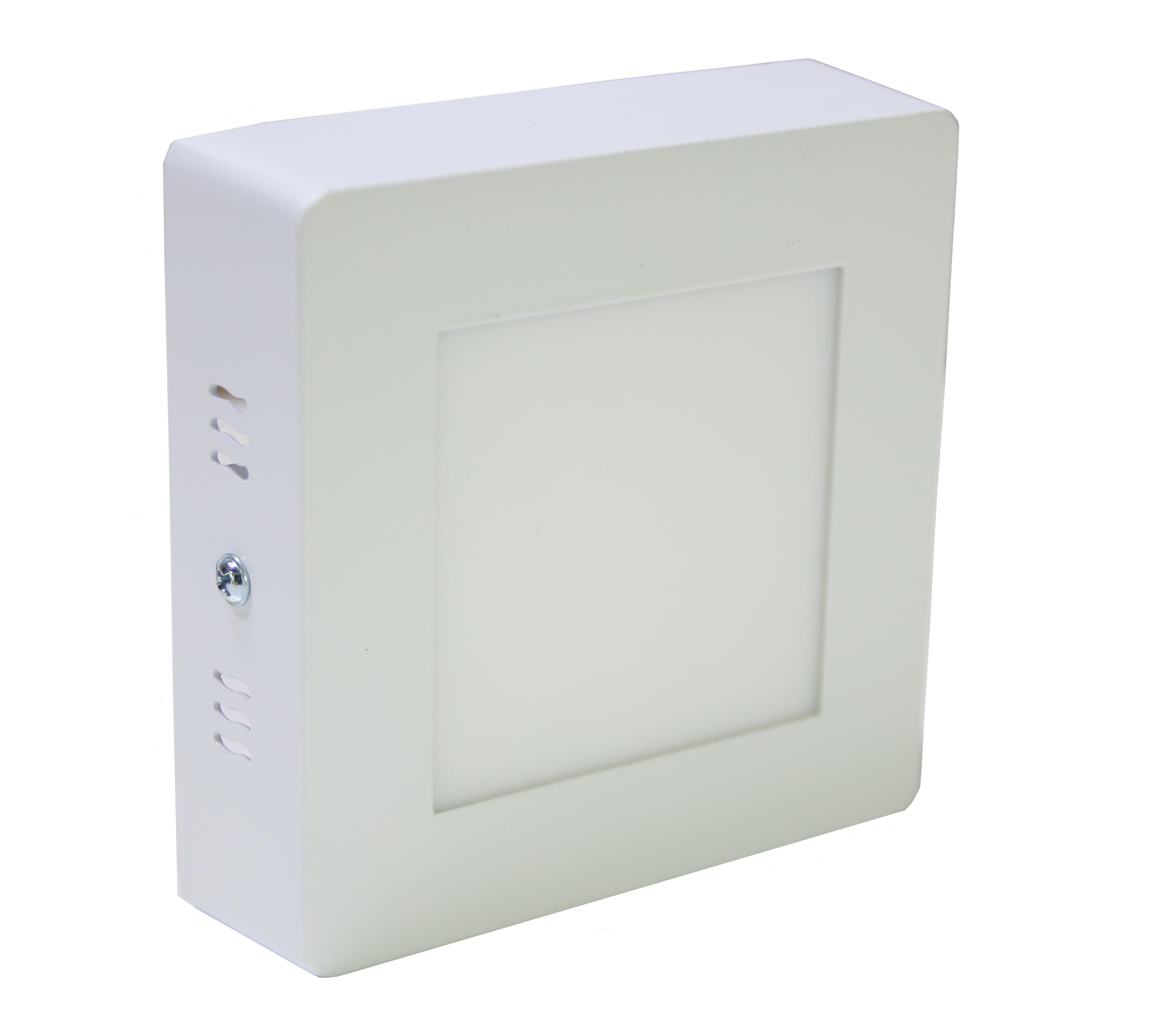 Plafon kwadratowy natynkowy LED lam-0806 biała 6W LEDonTIME ...