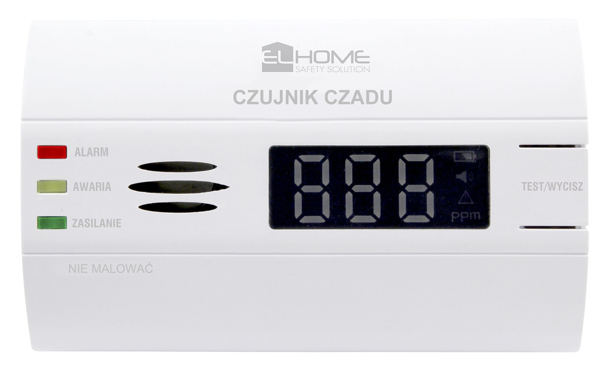 Czujnik czadu "EL HOME" CD-90B8 - bateryjny, DC 3V, LCD; zgodne z normą ...