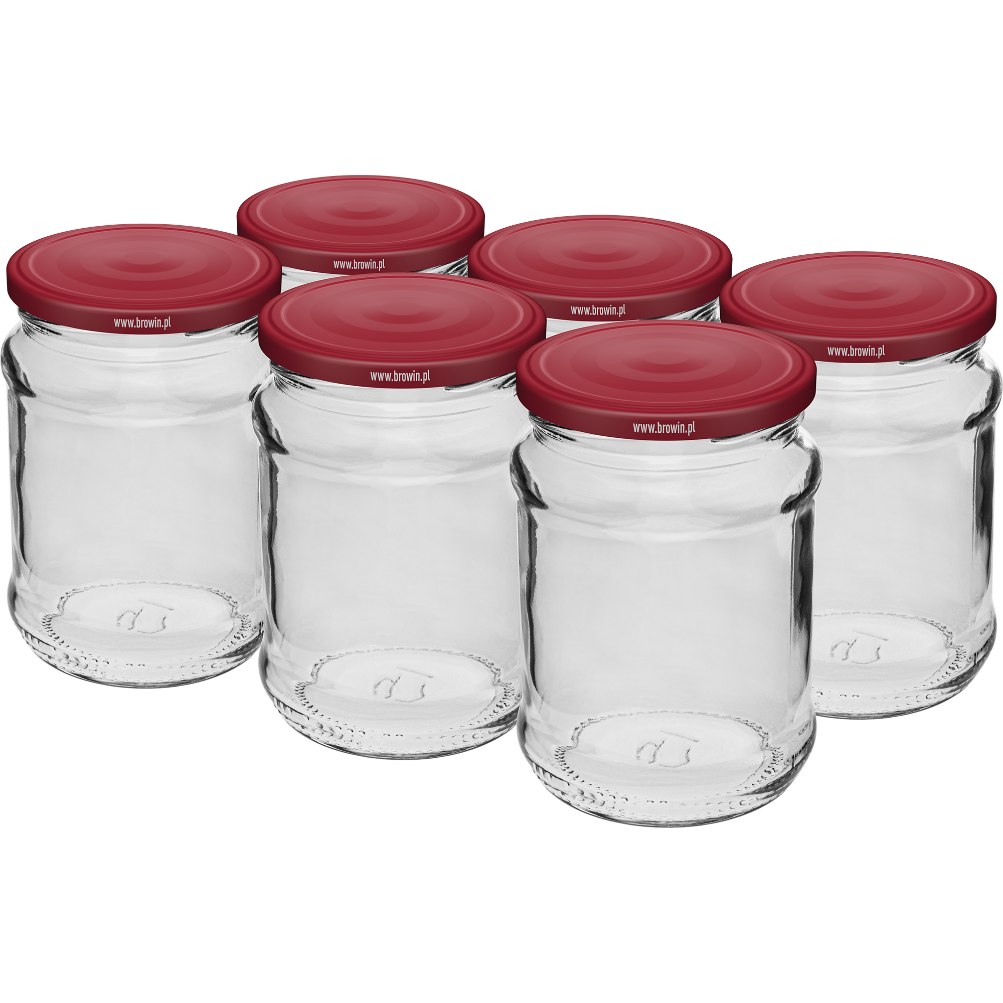 Słoik 250 ml Ø66 zakrętka bordo 6 sztuk - Bricomarche.pl