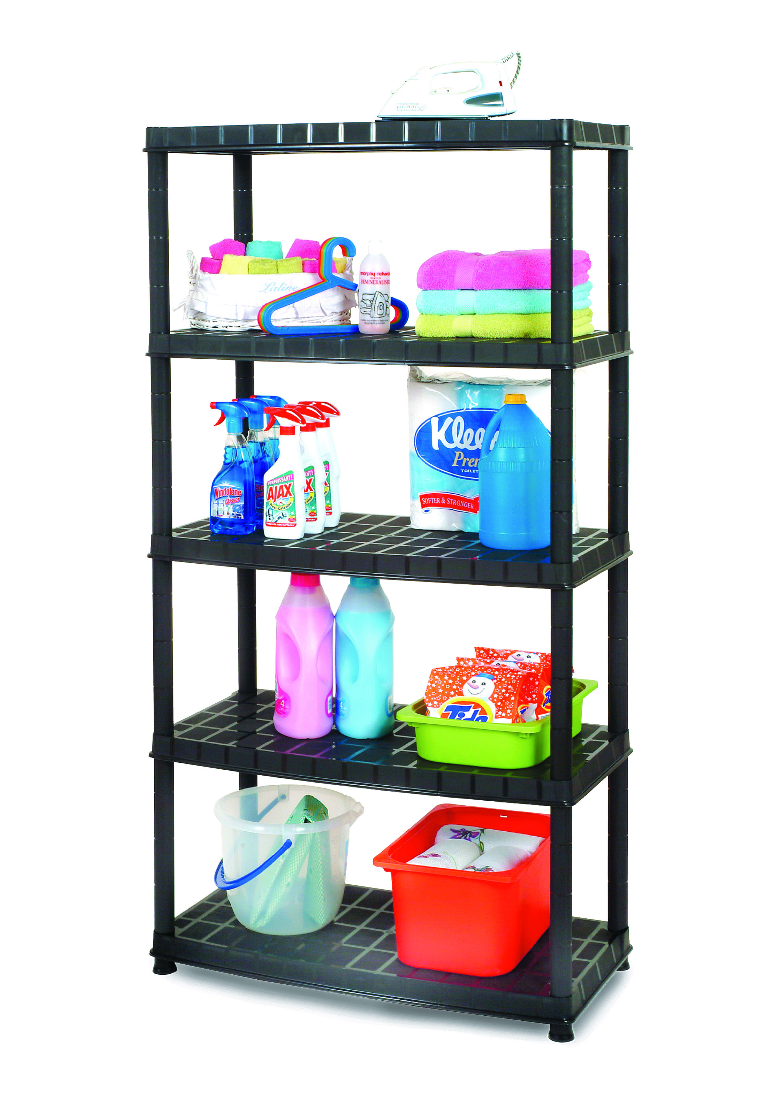 Regał warsztatowy plastikowy DELUXE 91,5 x 45,7 x 185 cm 5 półek - Bricomarche.pl