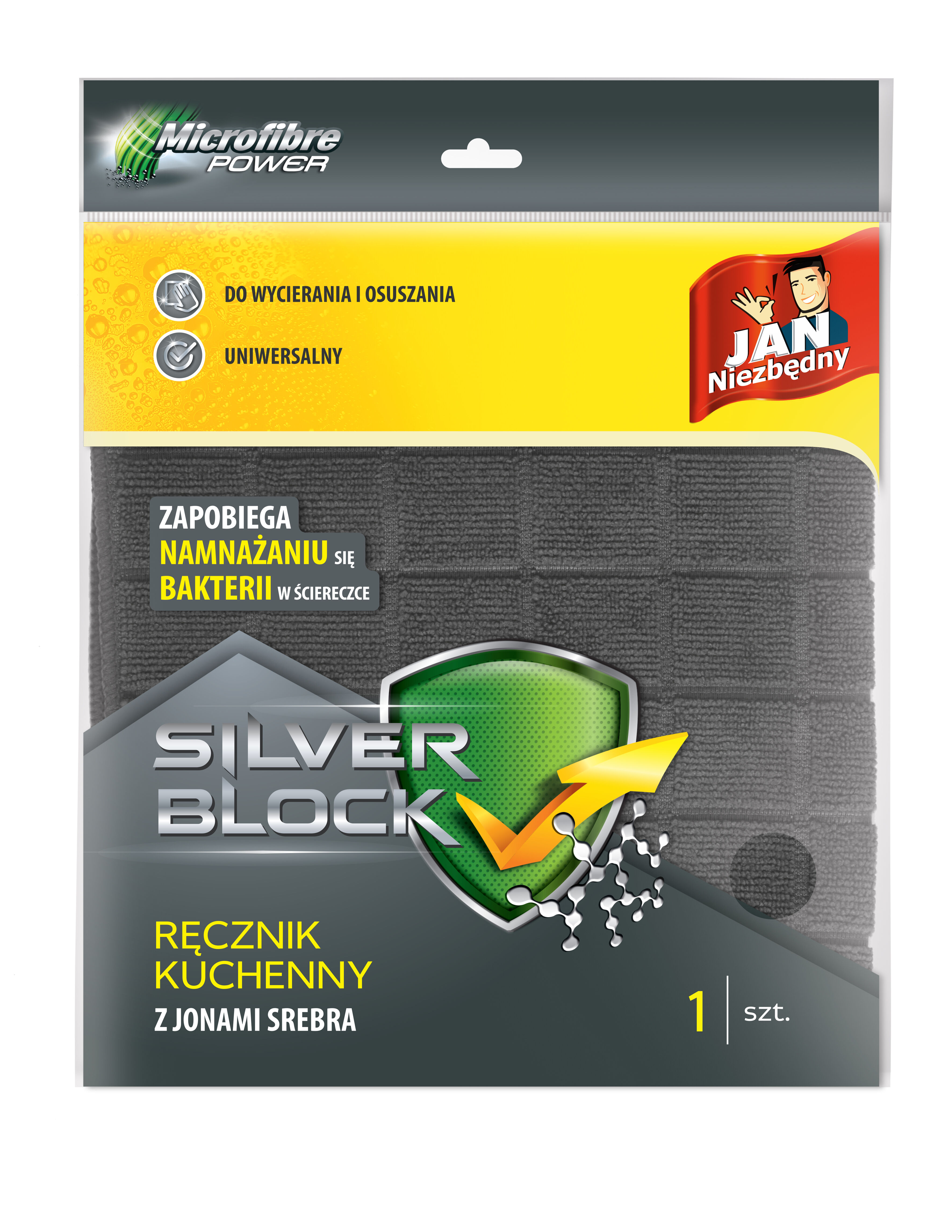 Ręcznik z mikrofibry Silver Block Jan Niezbędny - Bricomarche.pl