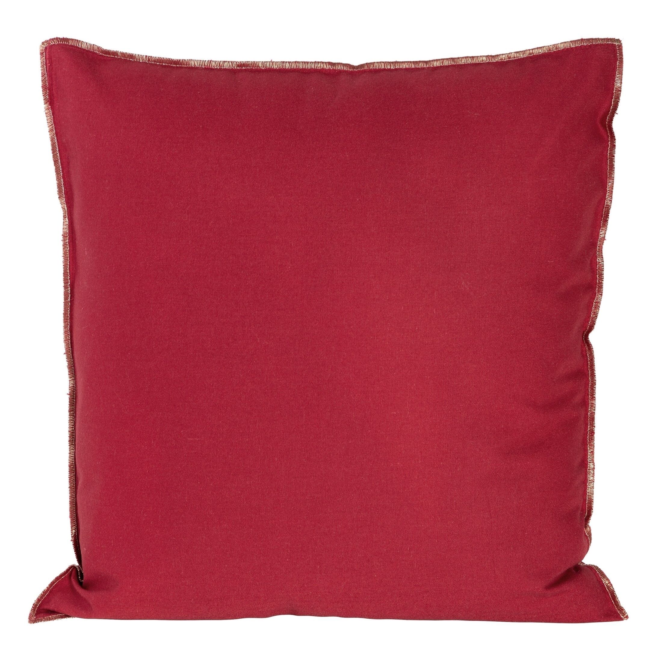 Poszewka dekoracyjna Len 4/C, 45 x 45 cm czerwono-złota - Bricomarche.pl