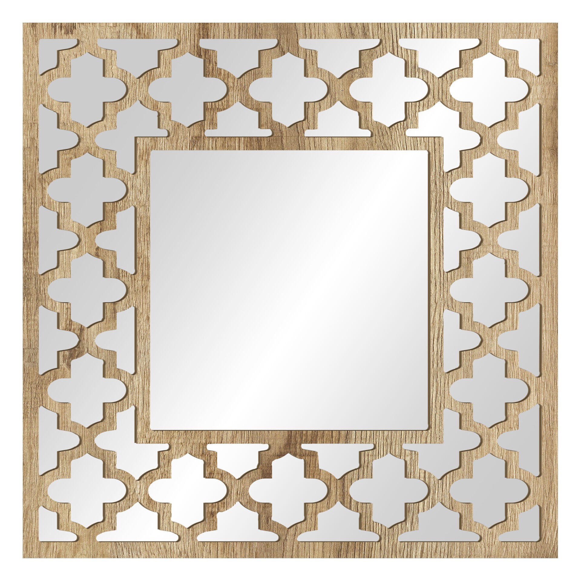 Lustro ORNAMENT 50 x 50 cm MR004 Annett dąb - Bricomarche.pl