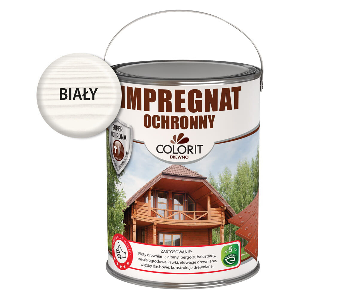 Impregnat ochronny biały 4,5 l Colorit Drewno - Bricomarche.pl
