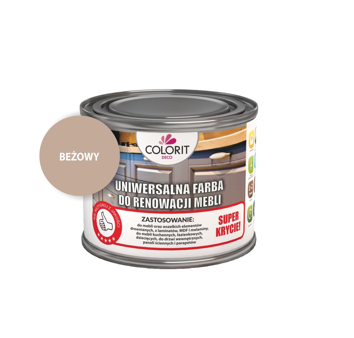 Farba do renowacji mebli beżowy 0,375 l Colorit - Bricomarche.pl