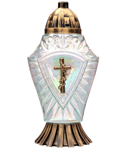 Znicz szklany 36,5 cm Z-61/ZŁ złoty - Bricomarche.pl