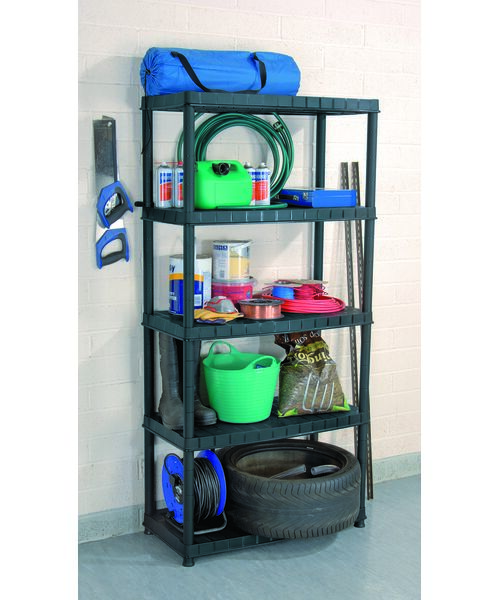 Regał warsztatowy plastikowy DELUXE 91,5 x 45,7 x 185 cm 5 półek - Bricomarche.pl