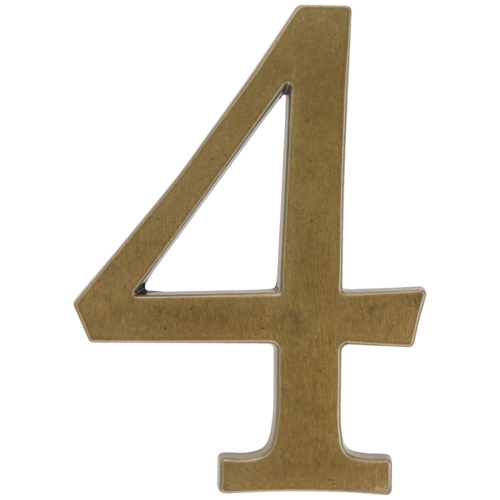 Cyfra aluminiowa "4" 190 mm brąz transparent - Bricomarche.pl