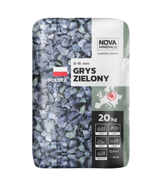 Grys zielony SERPENTYNIT 8-16 mm 20 kg - Bricomarche.pl
