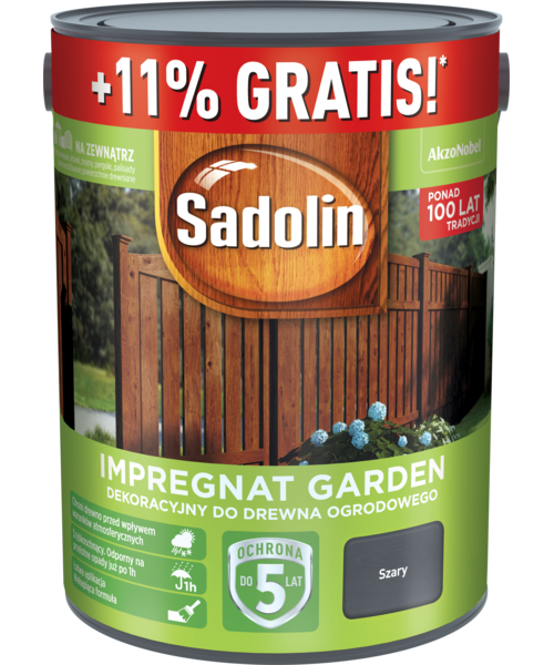 Impregnat do drewna Sadolin Garden Szary 5,55 l - Bricomarche.pl