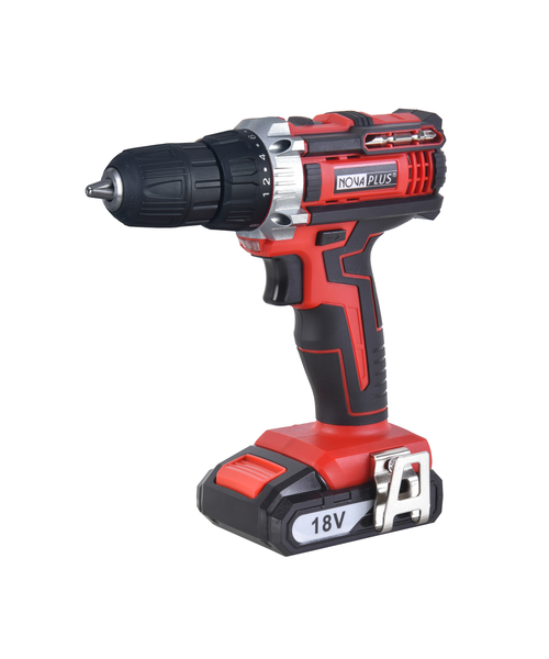 Wiertarko-wkrętarka li-jon 18 V 2 biegi NUTOOL RED - Bricomarche.pl