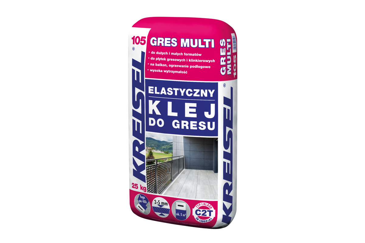 Klej do gresu elastyczny Gres Multi 105 C2T 25 kg KREISEL - Bricomarche.pl
