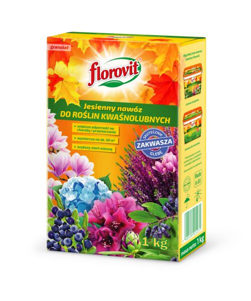 Nawóz granulowany Florovit jesienny 1 kg do roślin kwaśnolubnych - Bricomarche.pl